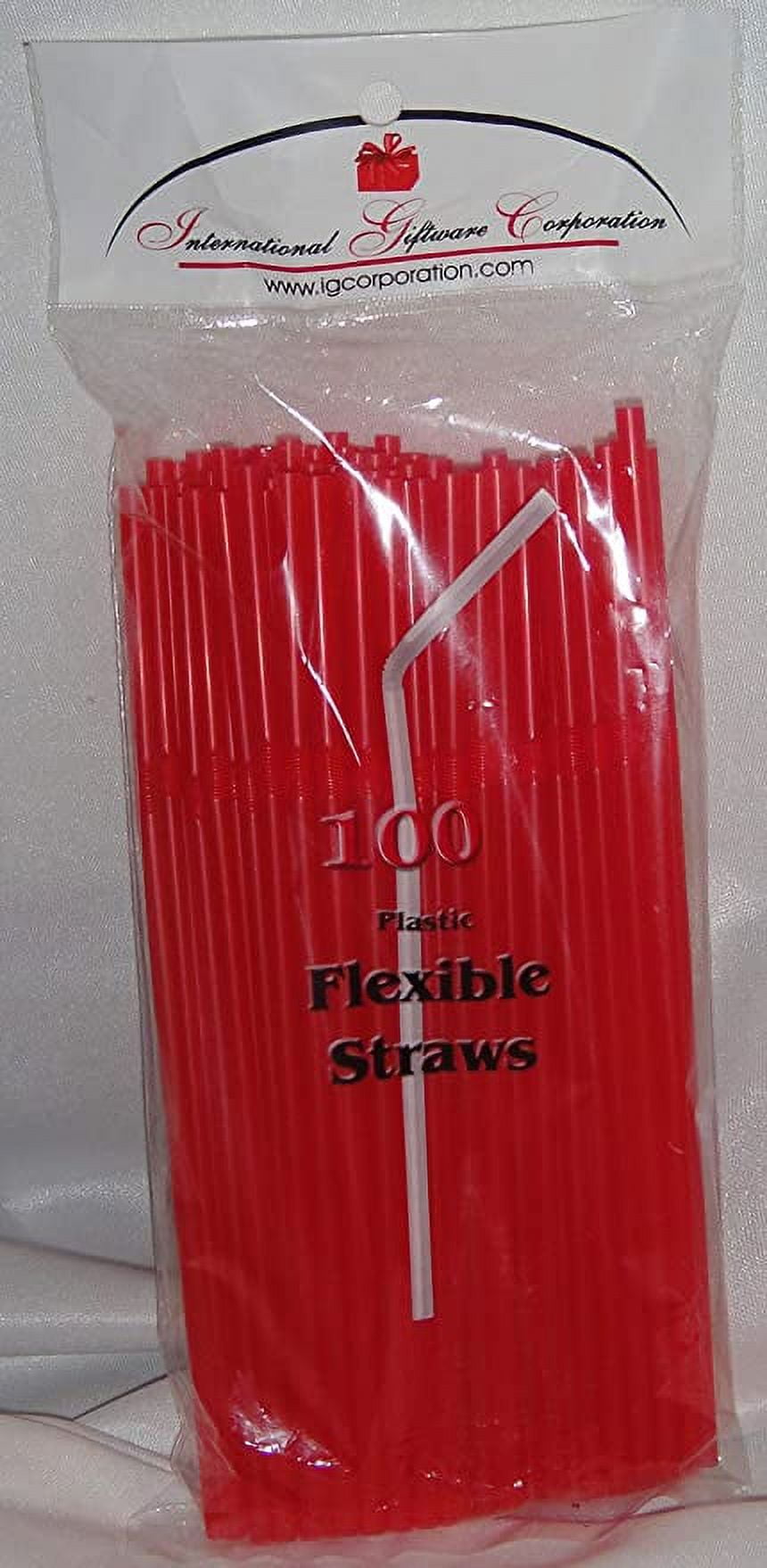 Straws - 10,000 Red Flex / Flexible Drinking Straws - Luau - Wedding ...