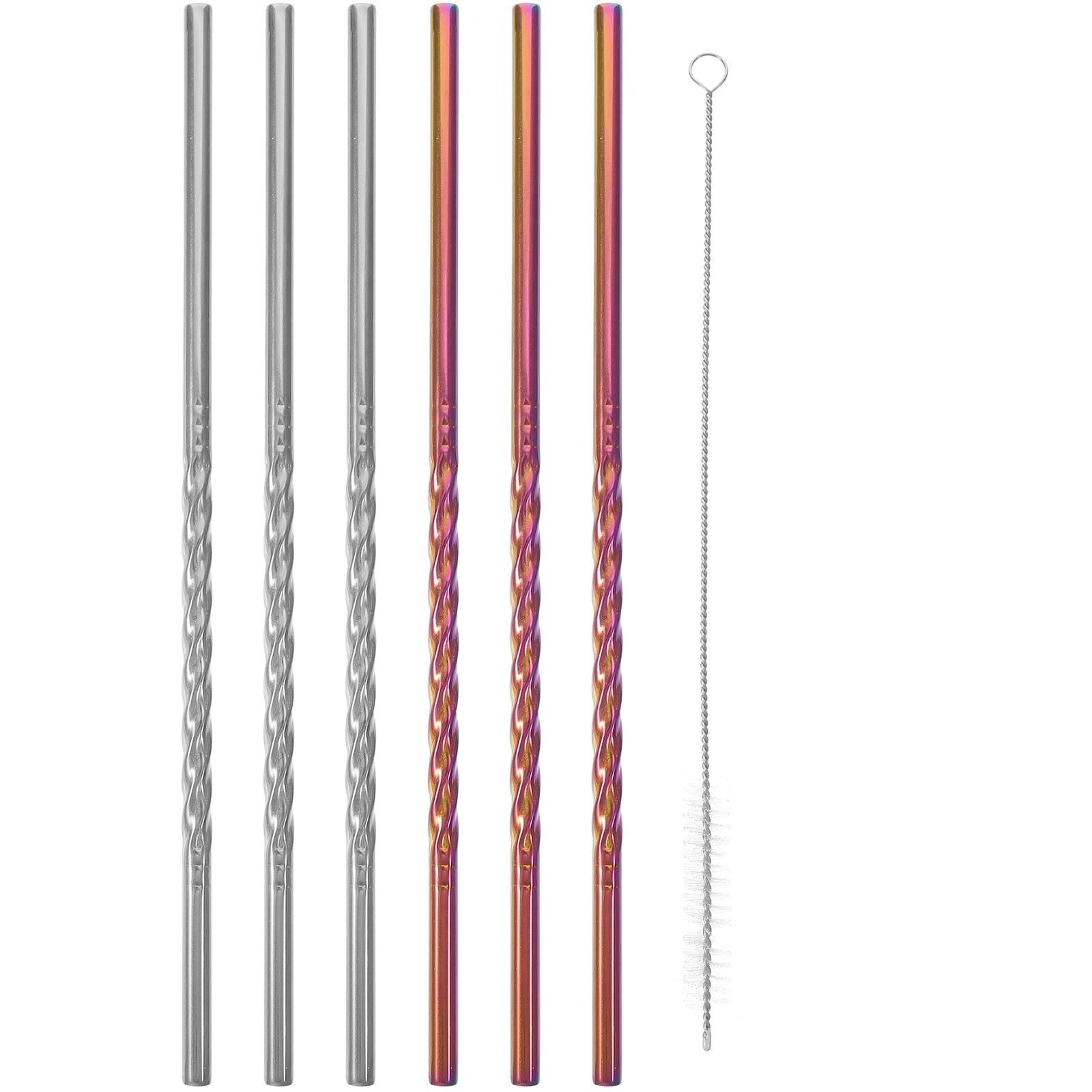 FENGGUIQU Reusable Metal Straw Beverage Straws For Cocktails 1 Set 8 ...