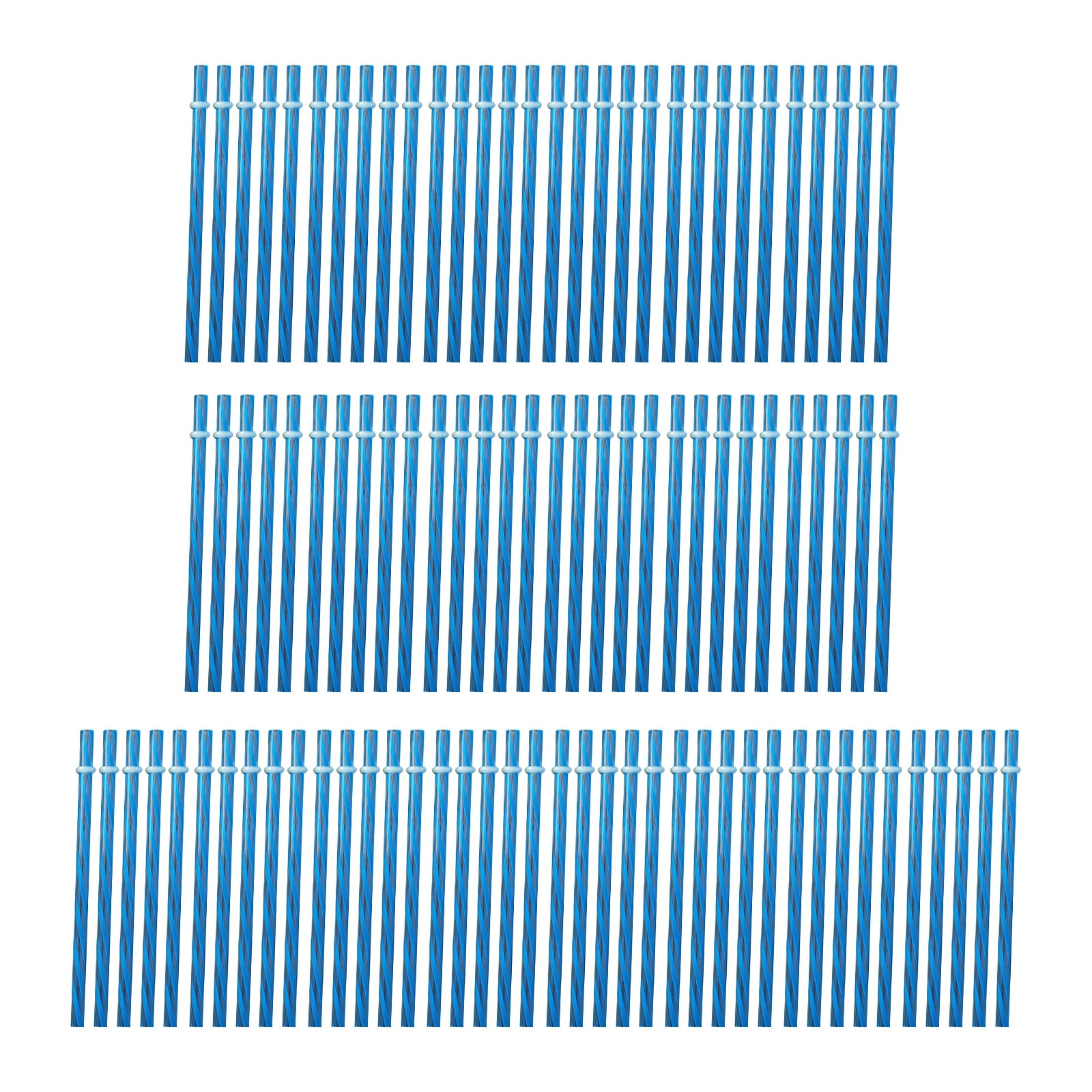 Straws Reusable, Blue Transparent 100 Count Spiral Twist Drinking ...