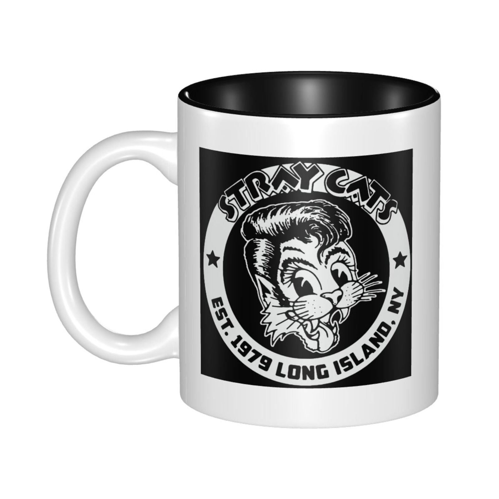 Stray Cats Large Coffee Mug With Handle Tea Cup Novelty Coffee Cup For ...