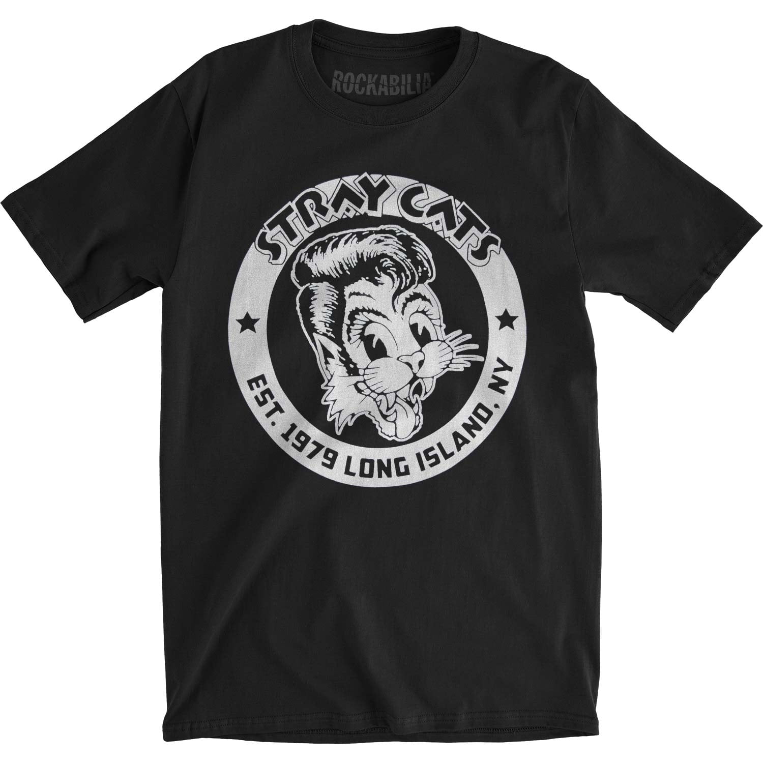 Stray Cats Men's Established 1979 Slim Fit T-shirt Medium Black ...