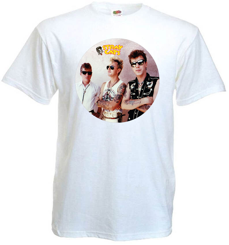 Stray Cats - poster v1 T shirt white all sizes S-5XL - Walmart.com