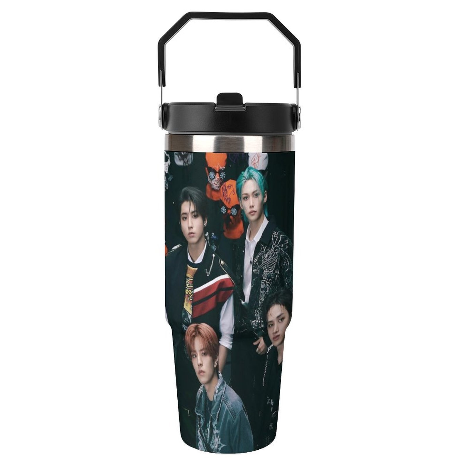 Stray Kids 30 OzTumbler with Handle And Straw, Stainless Steel Double ...