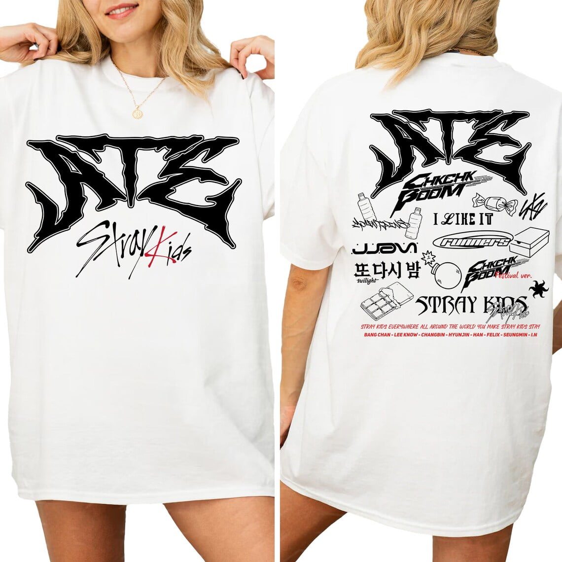 Stray Kids ATE Tracklist 2 Side Shirt, Stray Kids ATE Album T-shirt ...