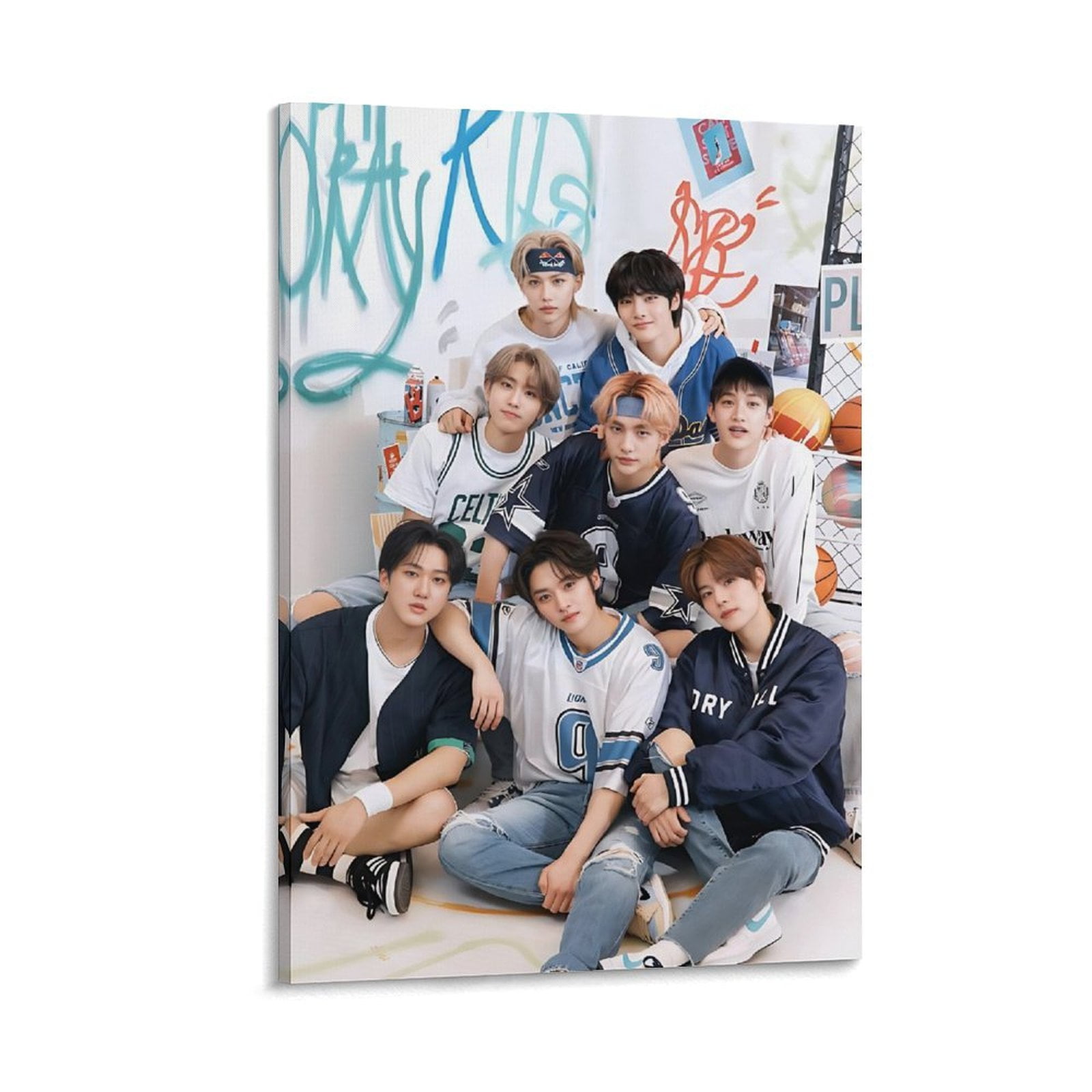 Stray Kids Art Handsome Men's Team Poster Artworks Canvas Poster Room ...