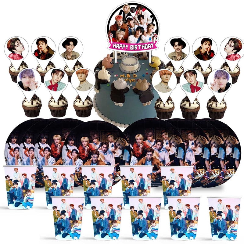 Stray Kids Birthday Cups Party Supplies Plates Decorations Cake Topper ...