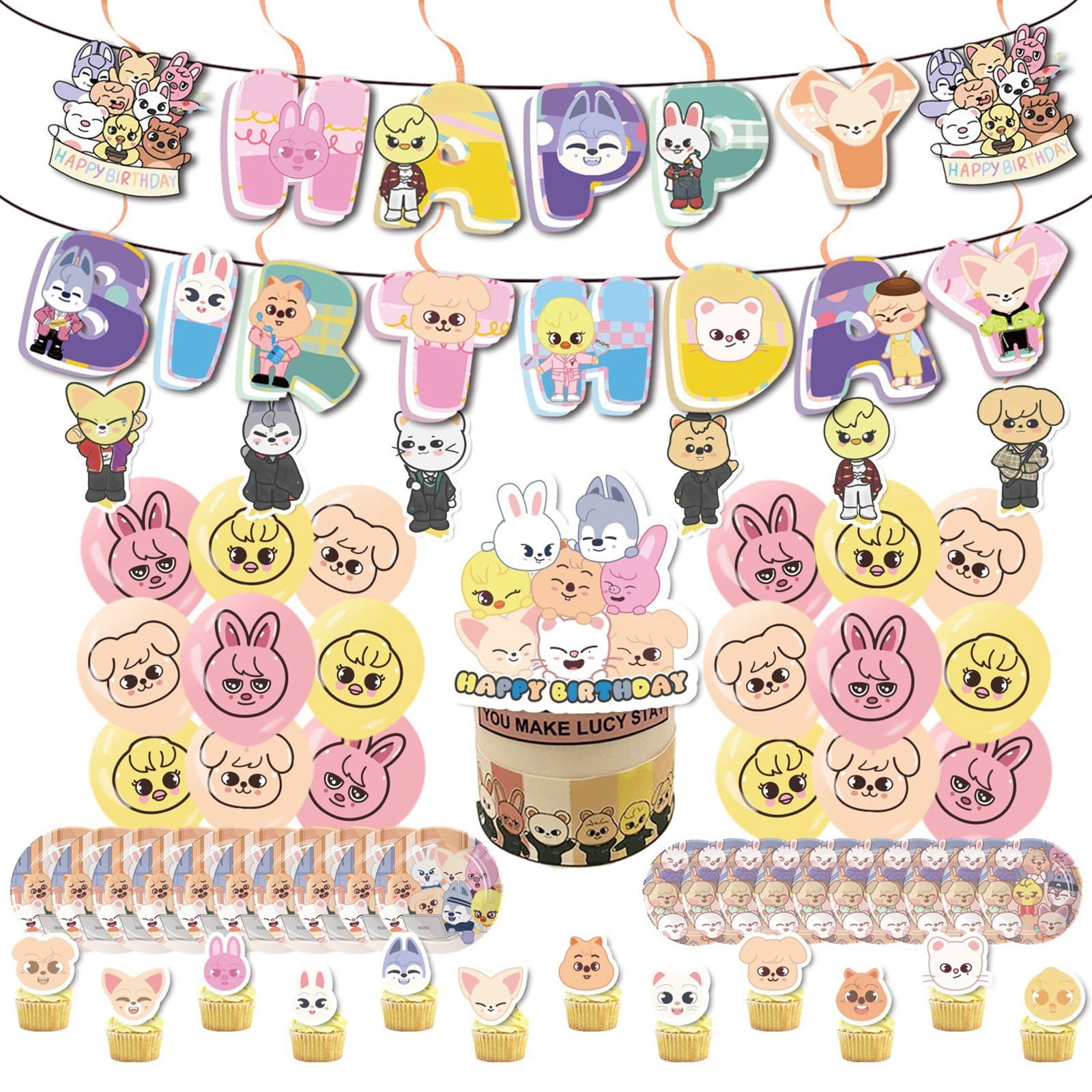 Stray Kids Birthday Party Supplies,Birthday Decorations Gift Set ...