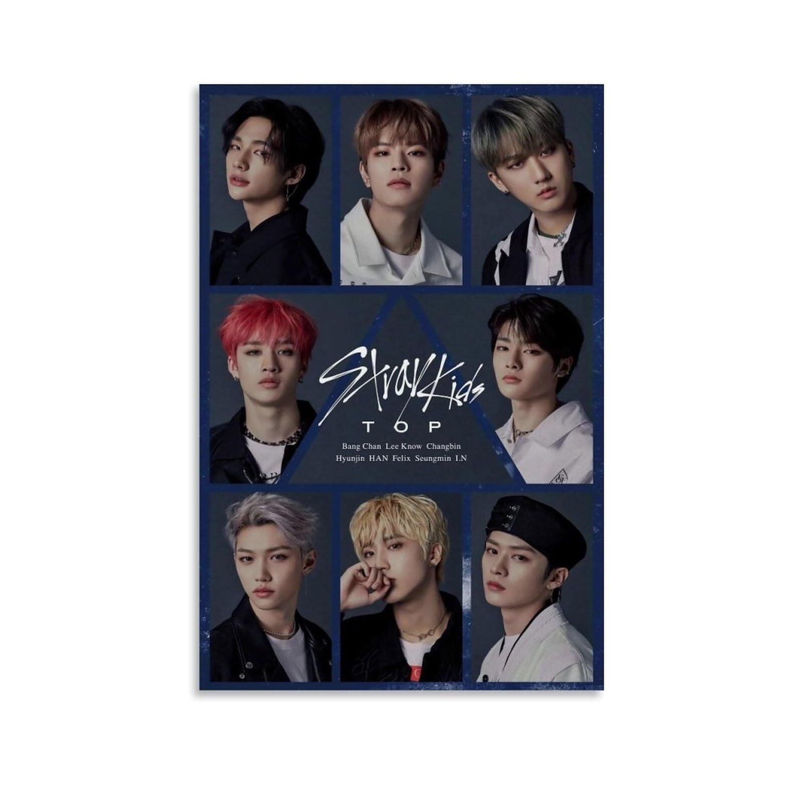 Stray Kids Boy Group Poster Canvas Wall Art Living Room Posters Bedroom ...