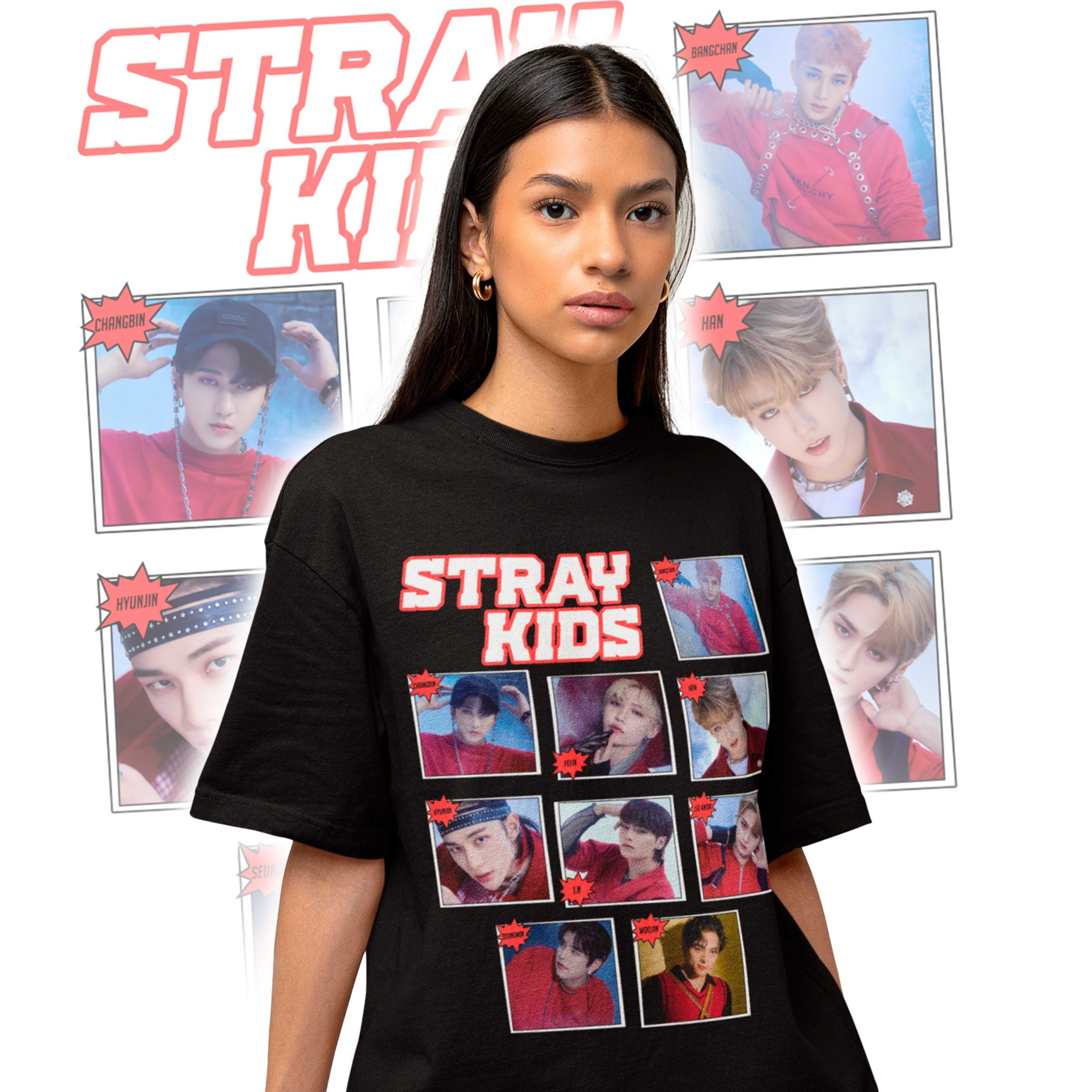 Stray Kids Collage Shirt - Stray Kids Kpop Sweater - Stray Kids Kpop ...