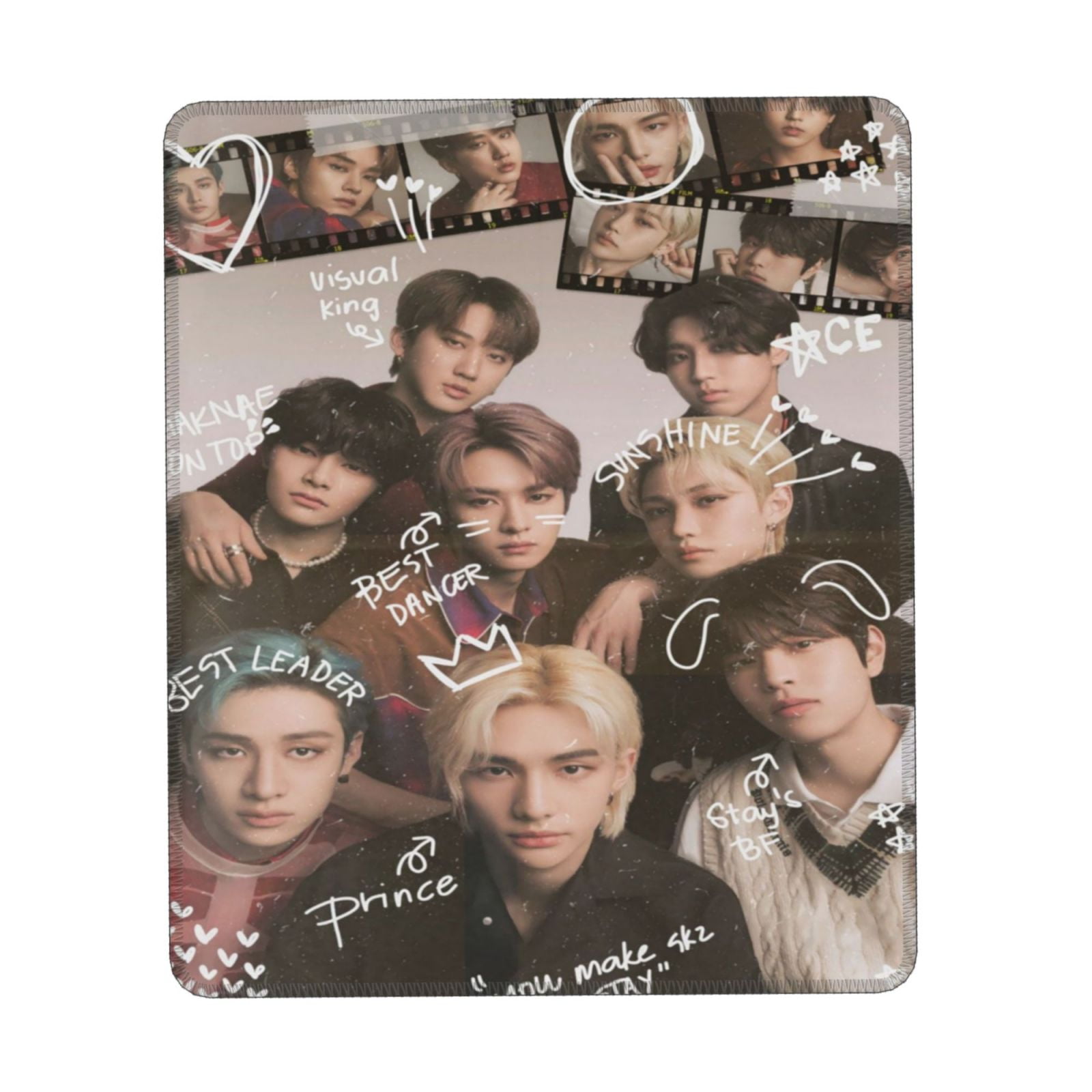 Stray Kids Desk Mat, Gaming Mouse Pad Mat with Non-Slip Base Stitched ...
