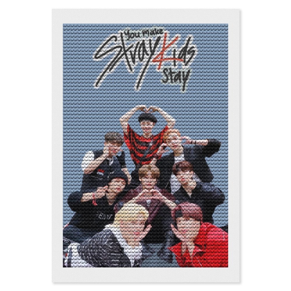 Stray Kids Diamond Art Kits for Adults DIY 5D Diamond Dots Paint Kits 8 ...