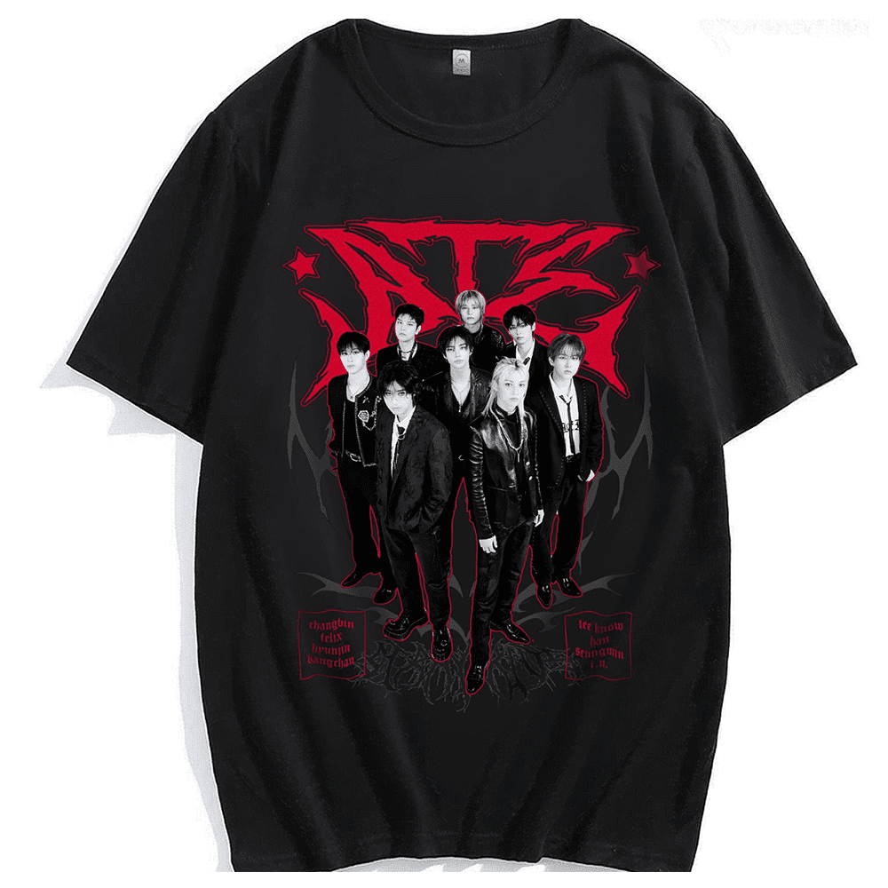 Stray Kids DominATE World Tour 2025 T-shirt Merch Men Short Sleeve ...