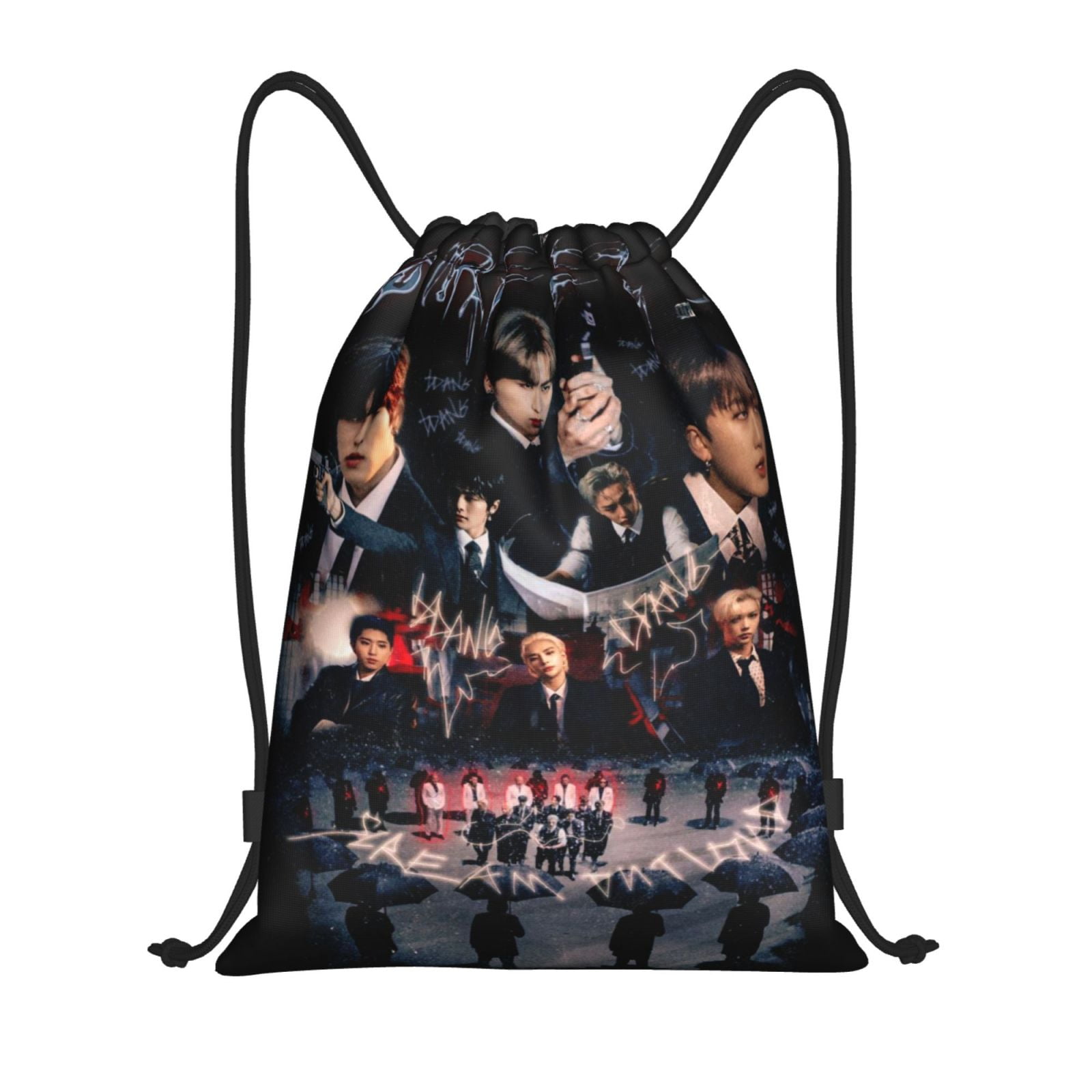 Stray Kids Drawstring Bags Unisex Drawstring Backpack 3D Print ...