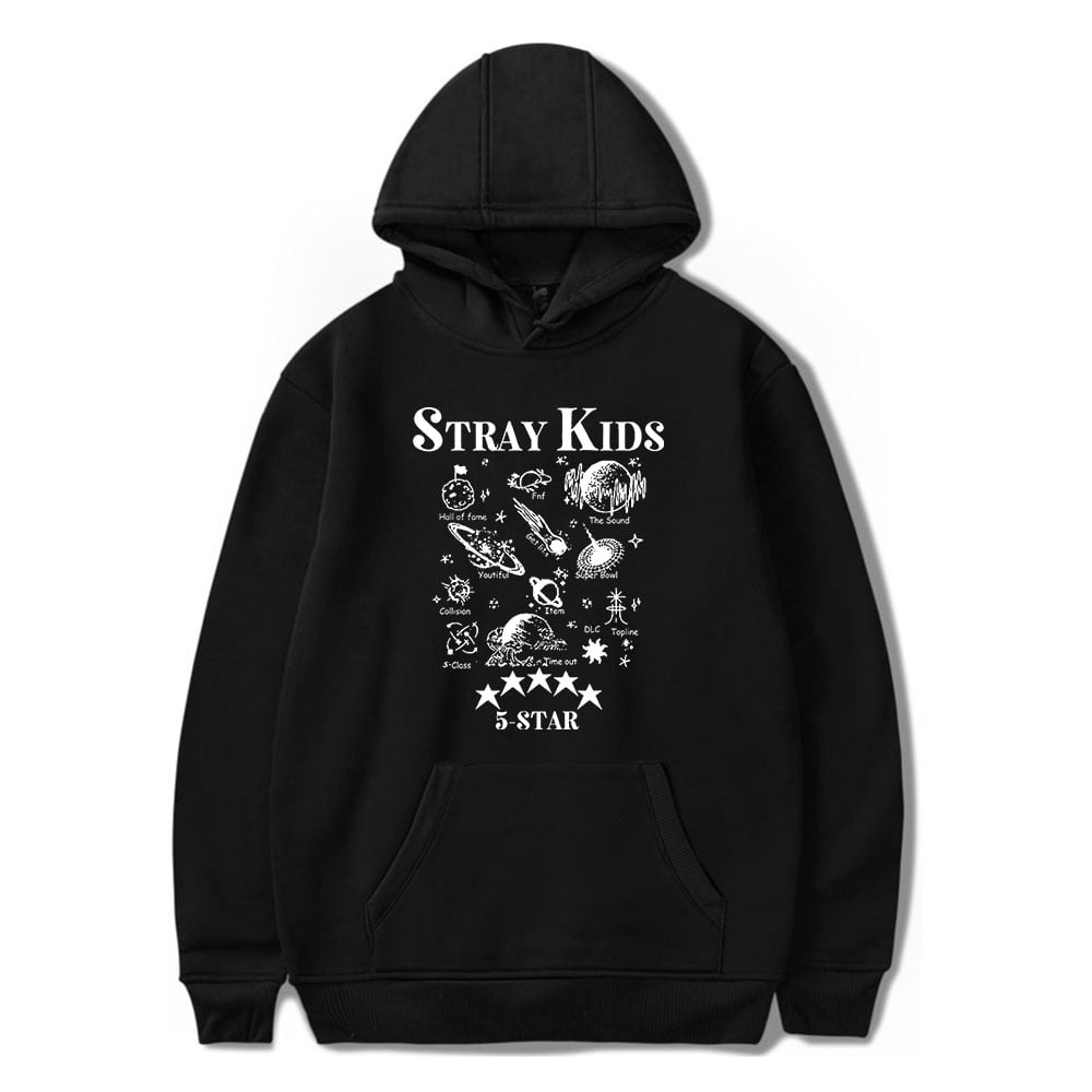 Stray Kids Five Star Hoodie Women Men Long Sleeve Pullover Hooded ...