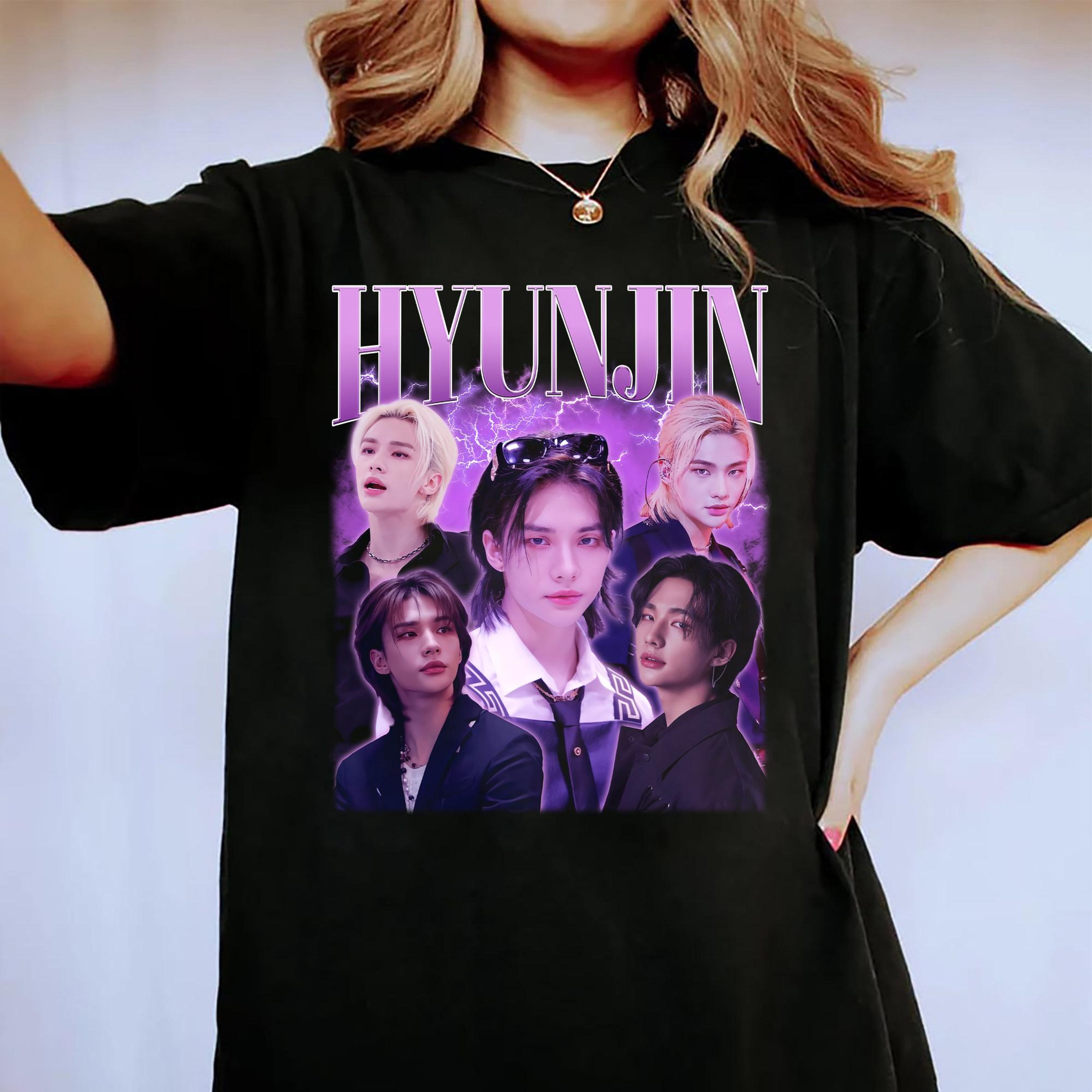 Stray Kids Hyunjin Retro 90S Bootleg T-Shirt, Stray Kids Kpop Shirt ...
