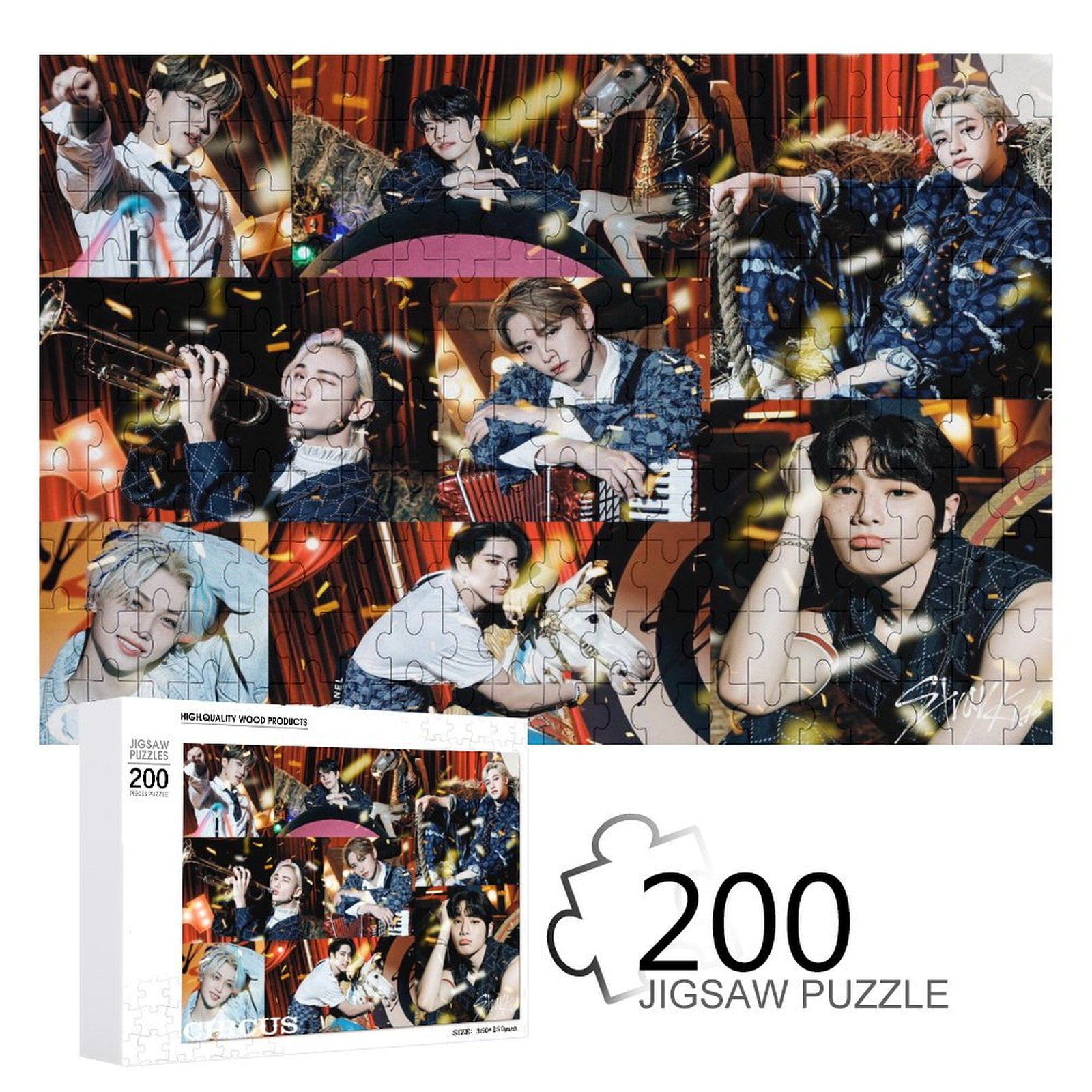 Stray Kids Jigsaw Puzzle 200 Piece Art Puzzles for Adults Kids Families ...