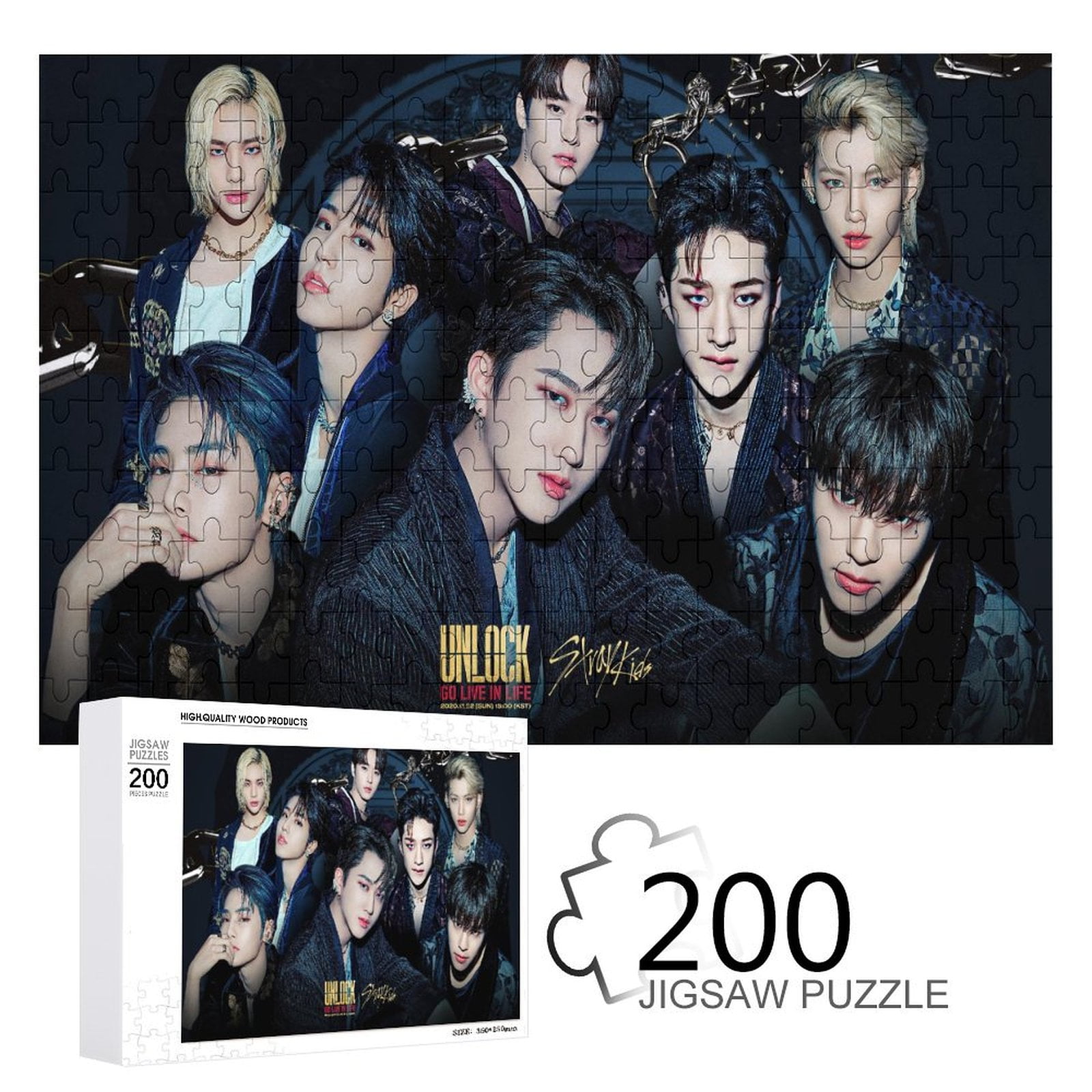 Stray Kids Jigsaw Puzzle 200 Piece Art Puzzles for Adults Kids Families ...