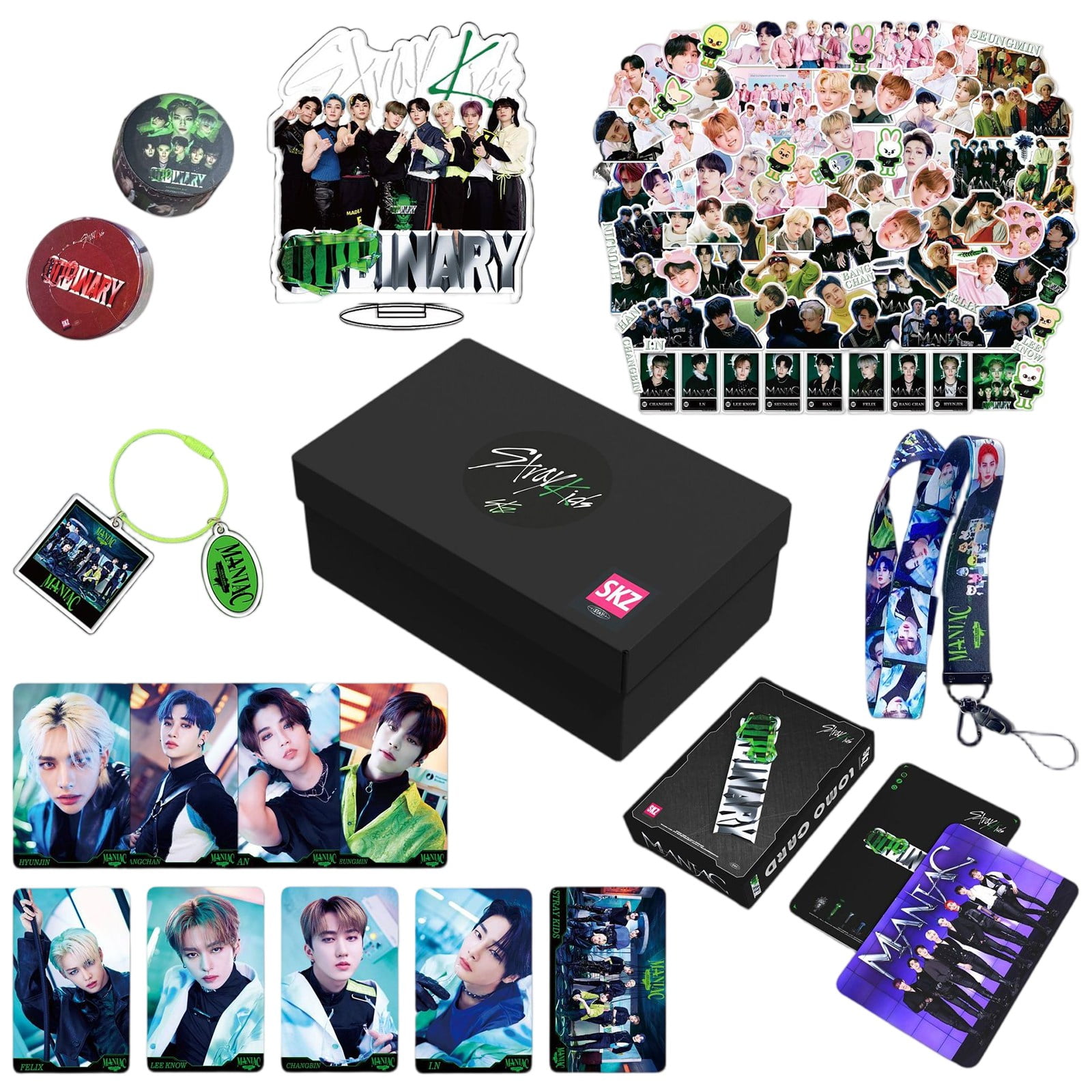 Stray Kids K-Pop Merchandise Gift Box Set with Photocards Keychains ...