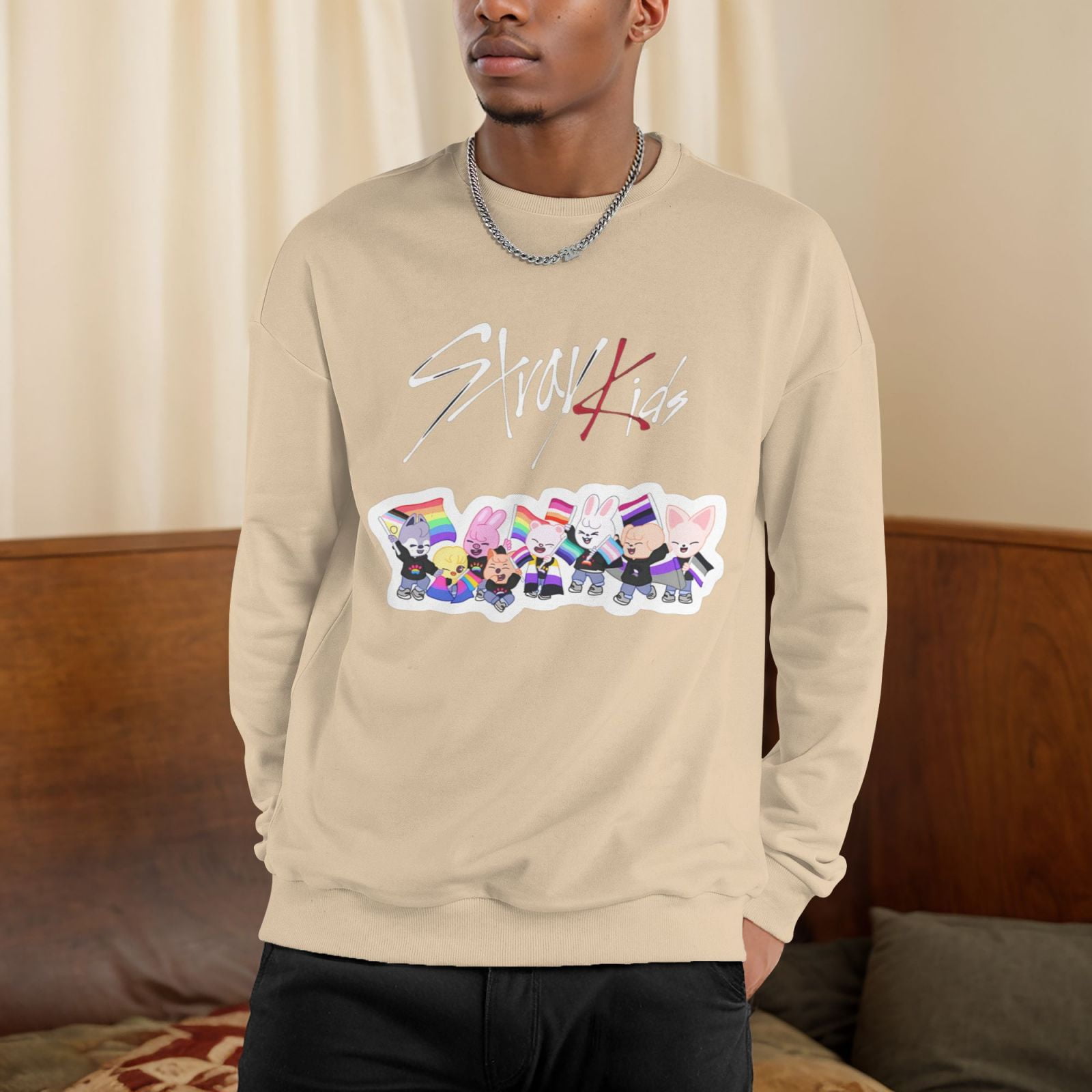 Stray Kids K-Pop - eight characters, rainbow cheerleading, unisex sizes ...