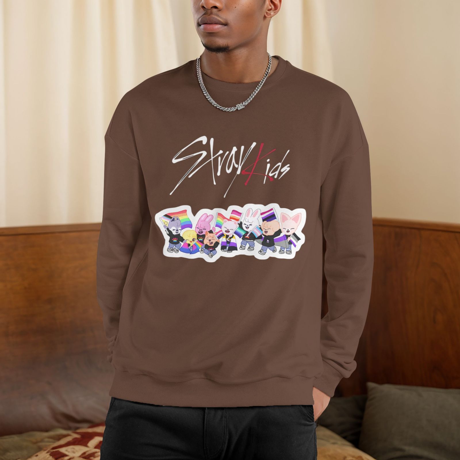 Stray Kids K-Pop - eight characters, rainbow cheerleading, unisex sizes ...
