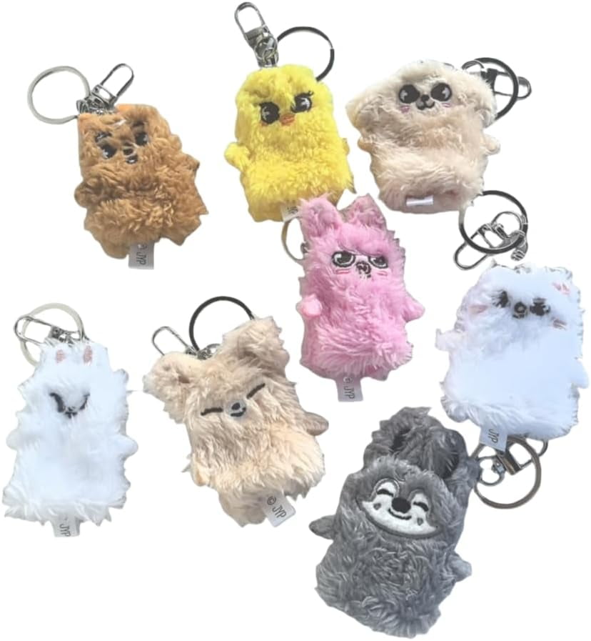 Stray Kids Keychains SKZOO Fluffy Finger Puppet Keychains - 8 Character ...