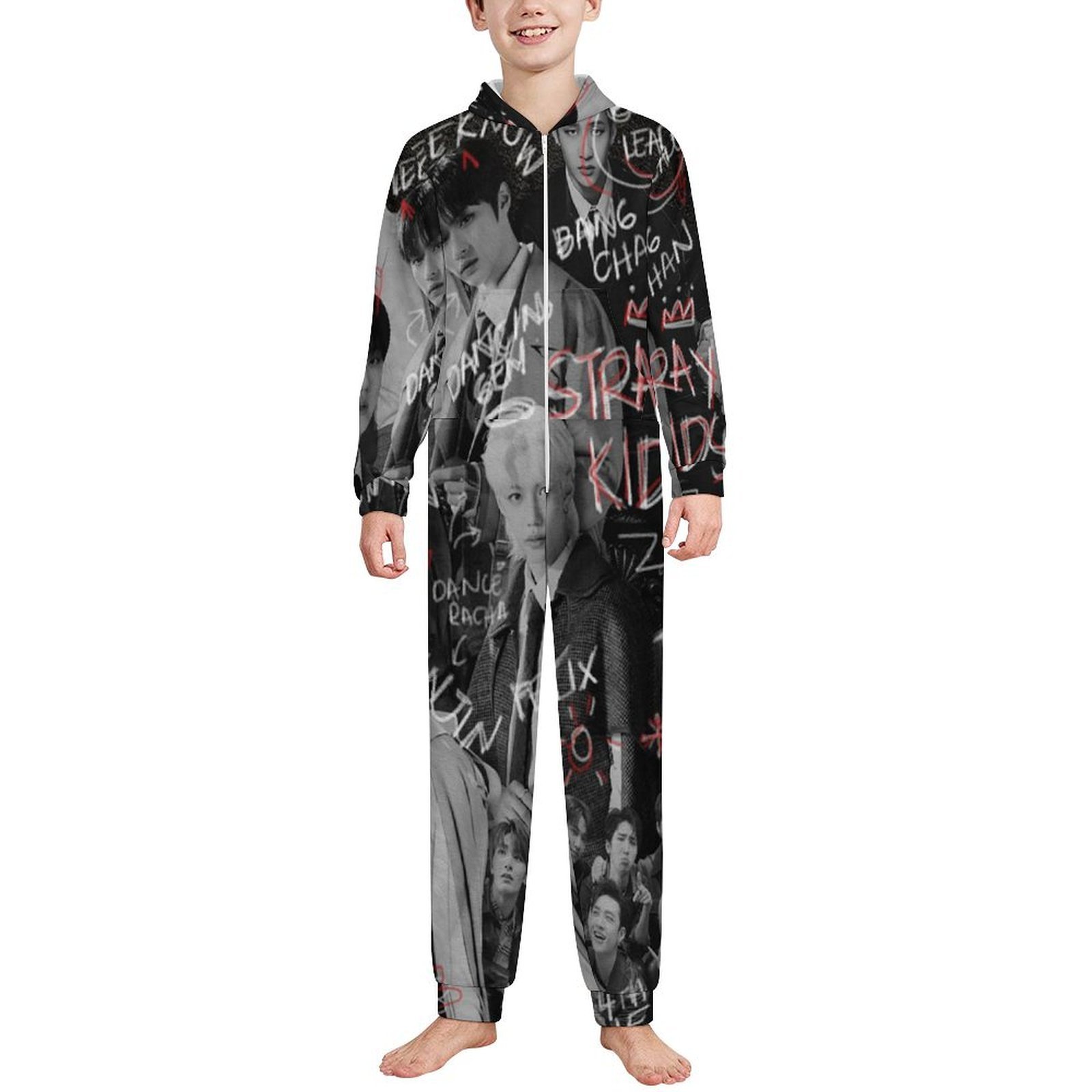 Stray Kids Kids Hooded Jumpsuit Union Suit Onesie One Piece Blanket for ...