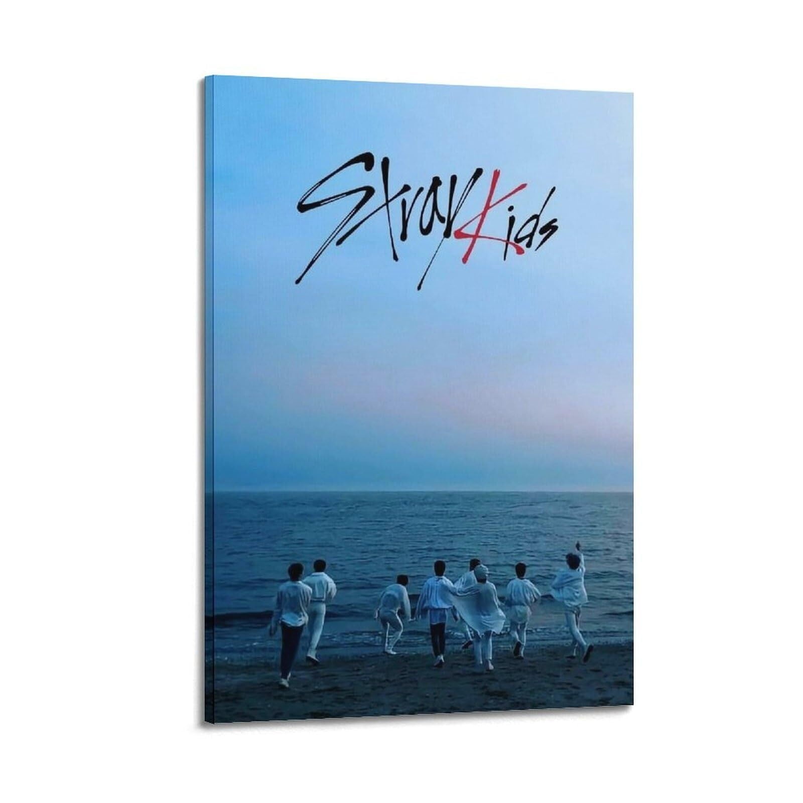 Stray Kids Korean Boy Band Kpop Poster Poster Album Cover Posters for Bedroom Wall Art Canvas ...