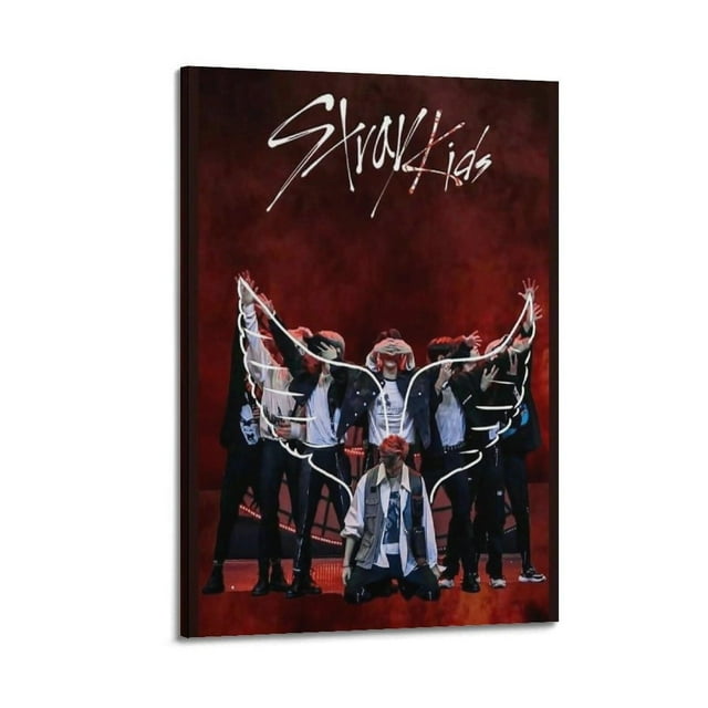 Stray Kids Korean Boy Band Kpop Poster Poster Album Cover Posters for Bedroom Wall Art Canvas ...