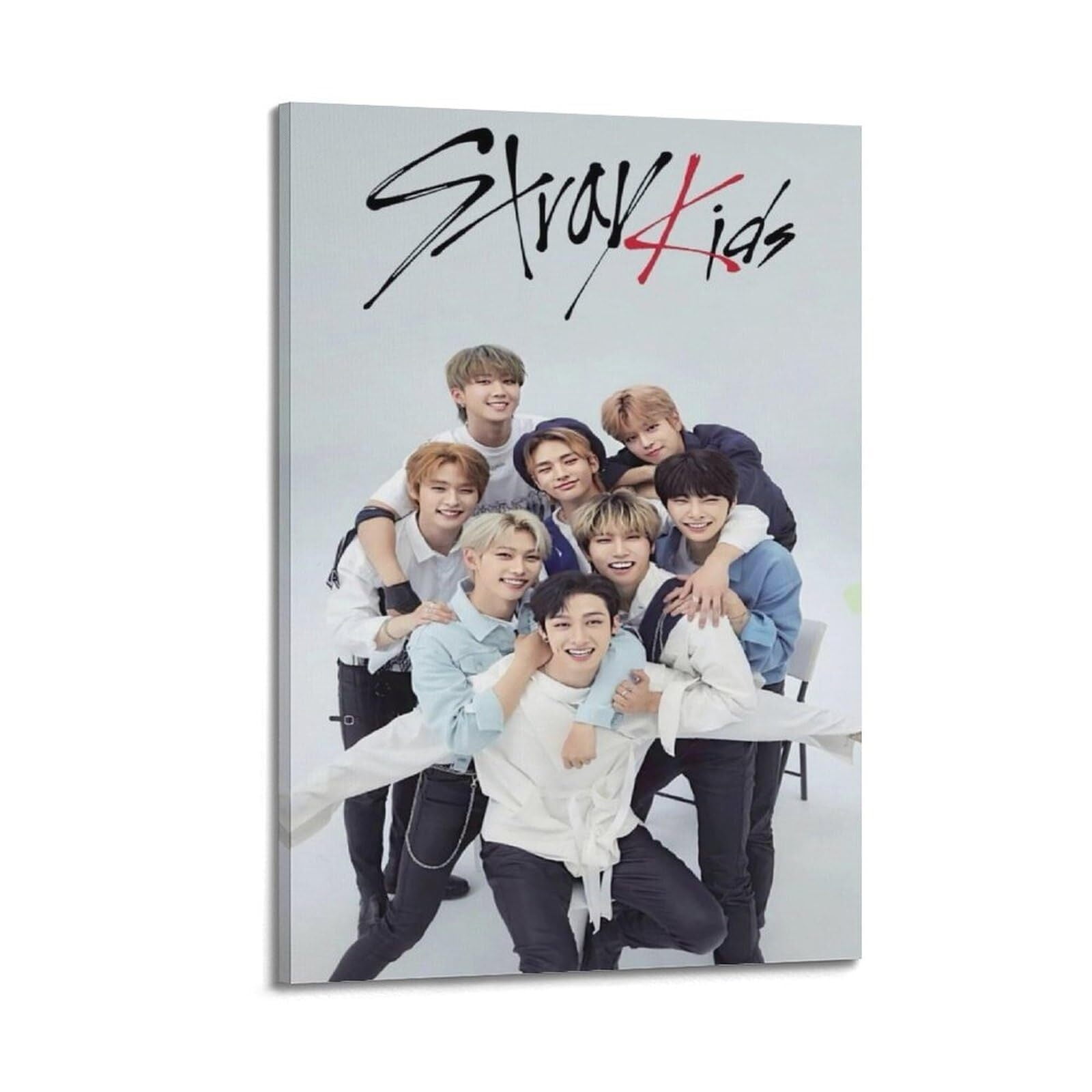 Stray Kids Korean Boy Band Kpop Poster Poster Album Cover Posters for Bedroom Wall Art Canvas ...