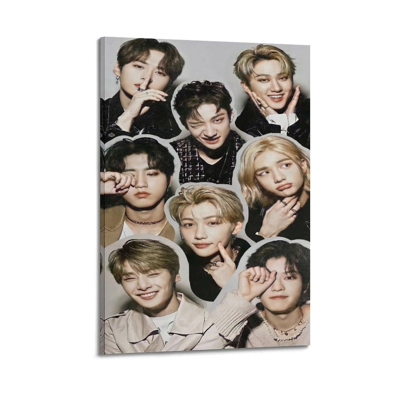 Stray Kids Korean Boy Band Kpop Poster Poster Album Cover Posters for Bedroom Wall Art Canvas ...