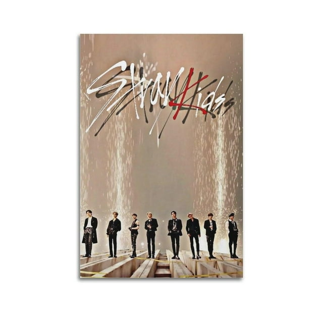 Stray Kids Korean Boy Band Kpop Poster Poster Album Cover Posters for Bedroom Wall Art Canvas ...