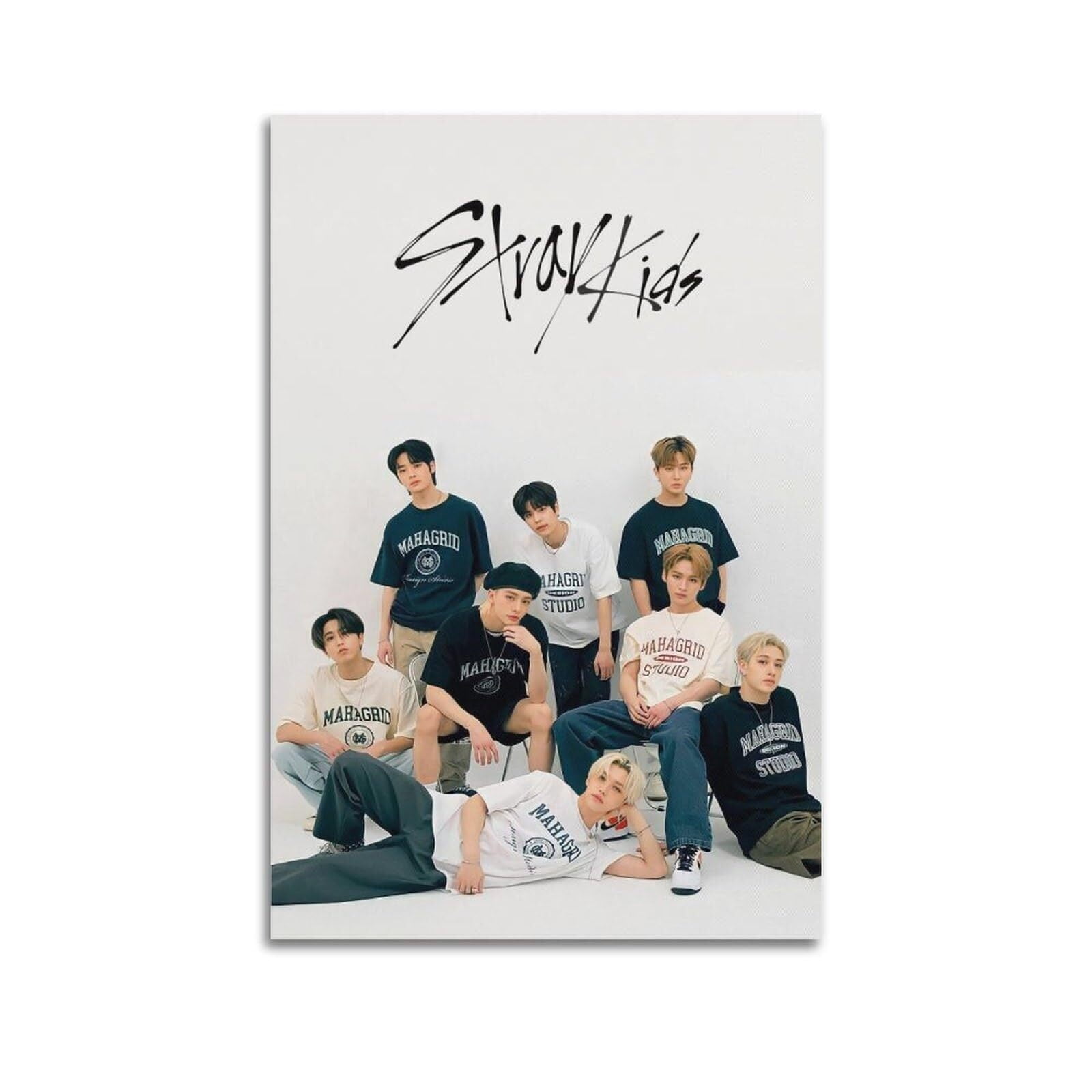 Stray Kids Kpop Poster SKZ Poster Korean Male Group Canvas Art Poster Bedroom Gym Decorative ...