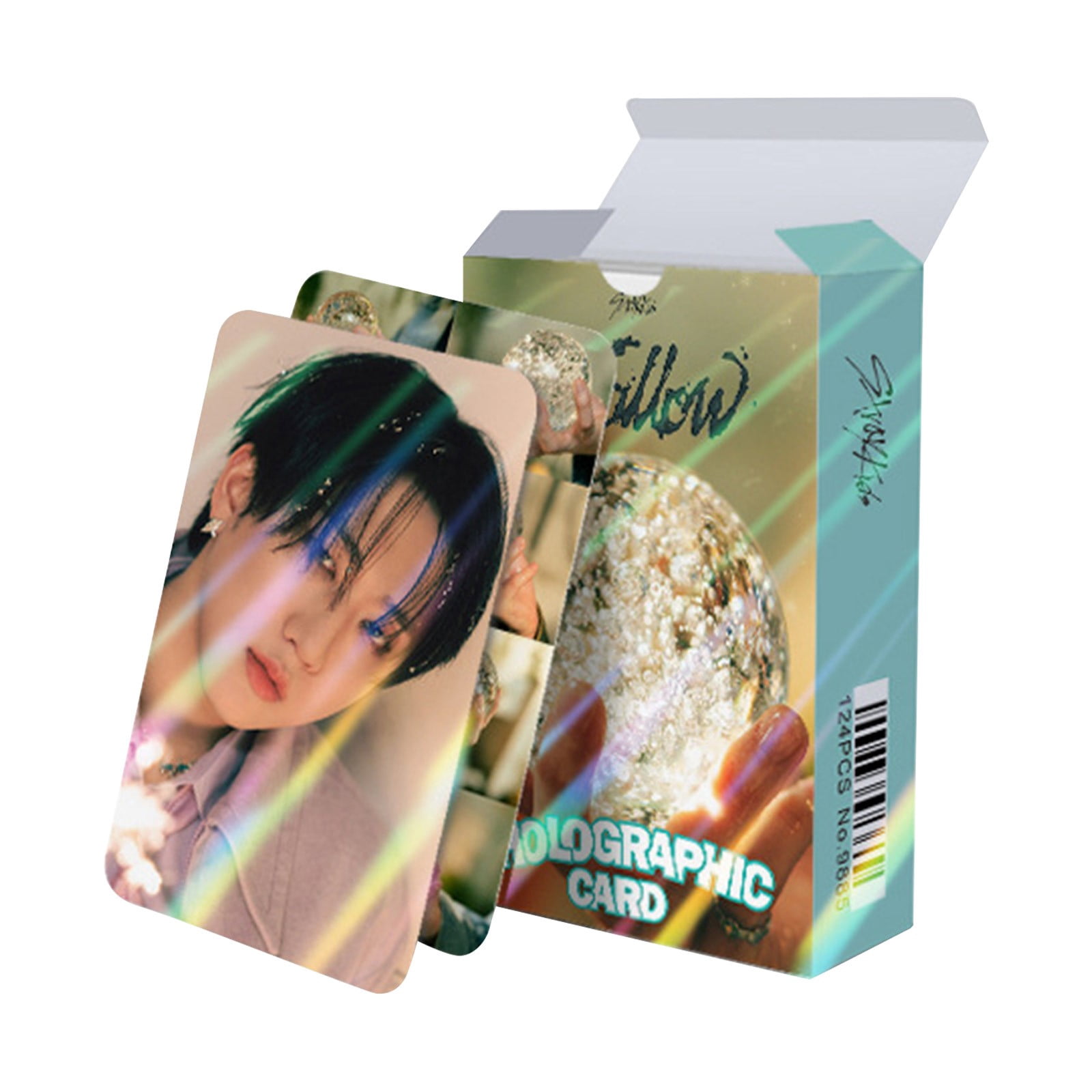 Stray Kids Laser Photocards 124 PCS Photo Cards with Holo Effect Stray ...