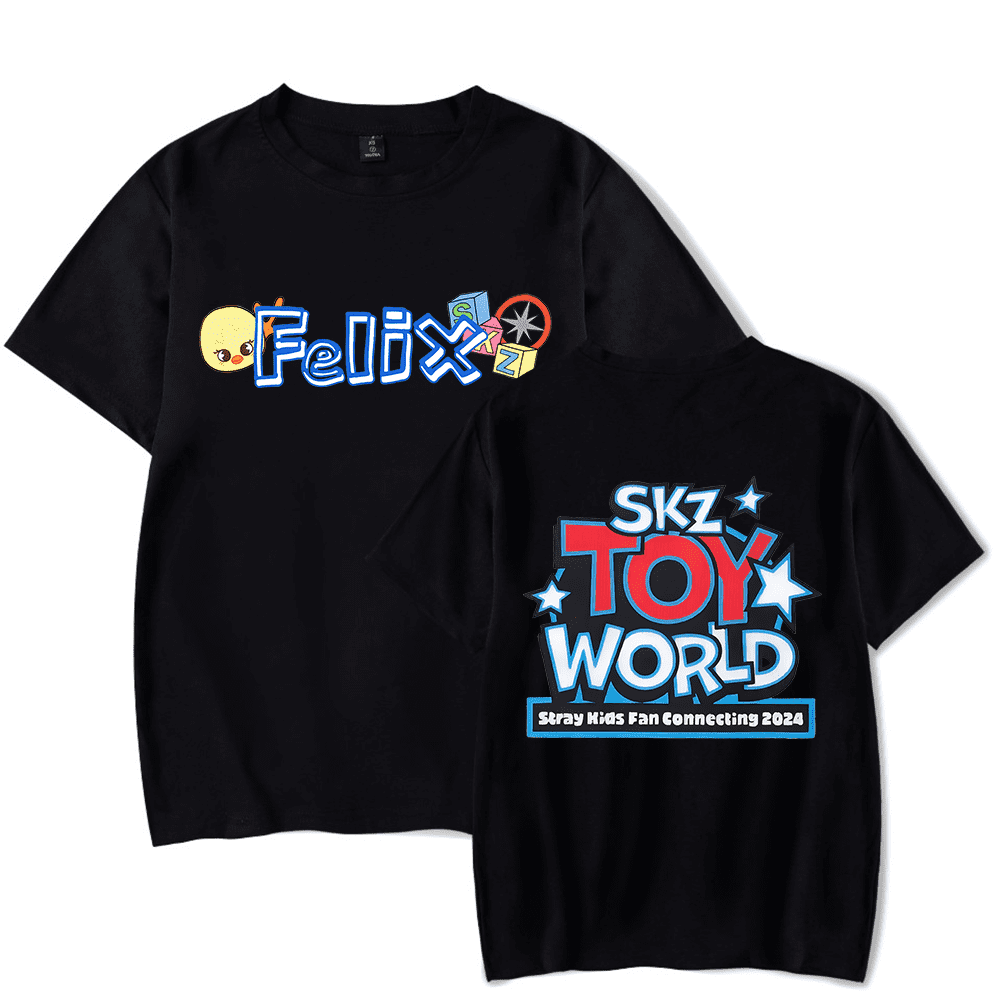 Stray Kids Mech T-Shirt SKZ Toy World BbokAri Felix Merch T Shirt Fan Connecting 2024 For Fans ...