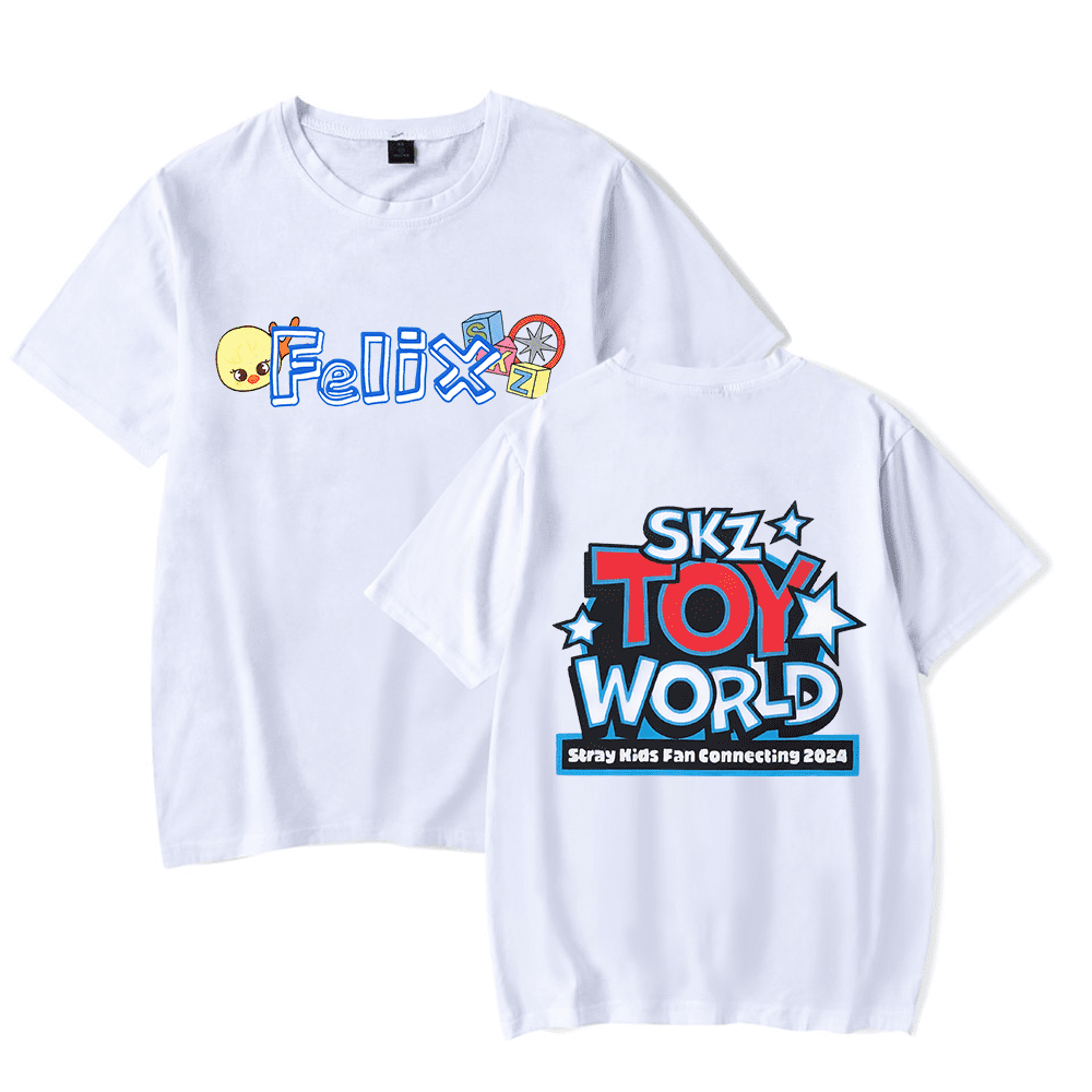 Stray Kids Mech T-Shirt SKZ Toy World BbokAri Felix Merch T Shirt Fan Connecting 2024 For Fans ...