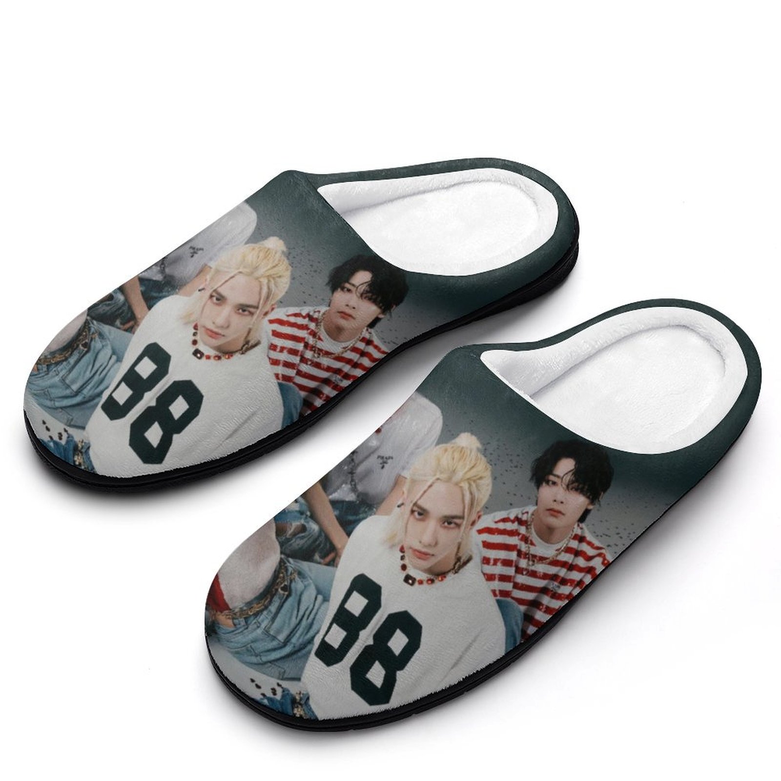 Stray Kids Mens Cozy Memory Foam Slippers Slip On Warm House Shoes ...