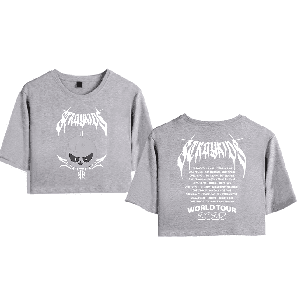 Stray Kids Merch 2025 World Tour Felix Crop Top Midriff-Baring T-shirt ...