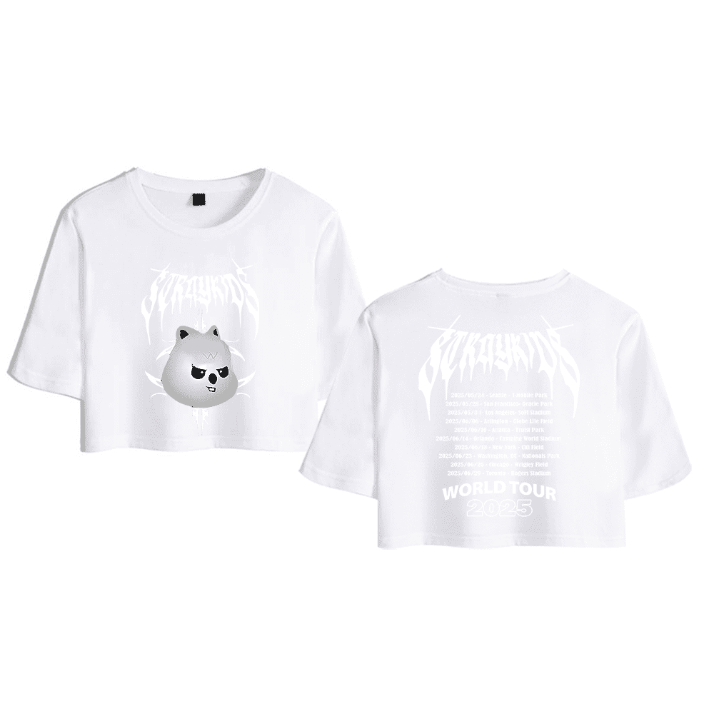 Stray Kids Merch 2025 World Tour Han Crop Top Midriff-Baring T-shirt ...