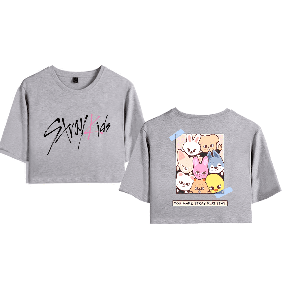 Stray Kids Merch You Make Stray Kids Stay Crop Top Midriff-Baring T ...
