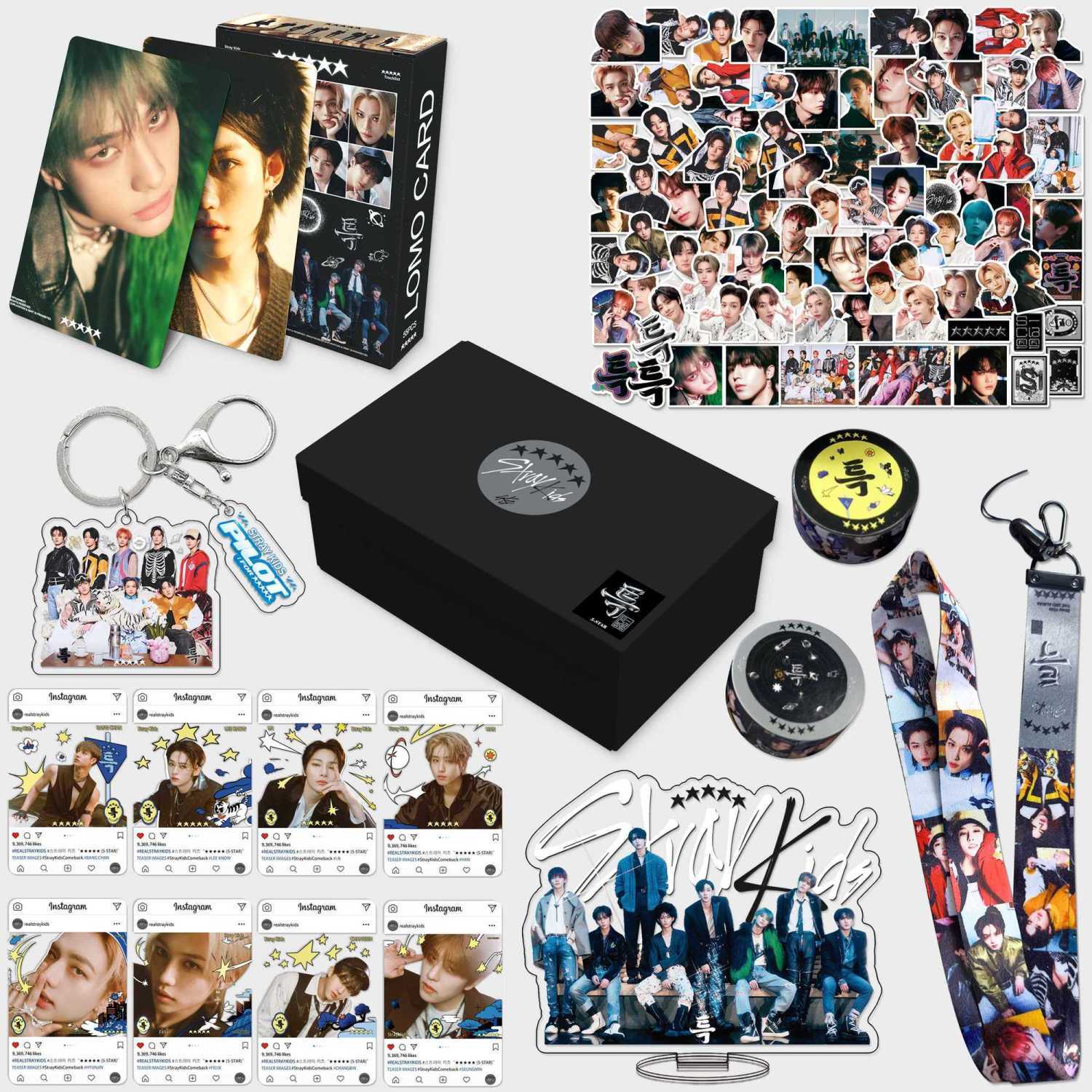 Stray Kids New Album (5-Star) Peripheral Keychain Sticker Gift Box ...