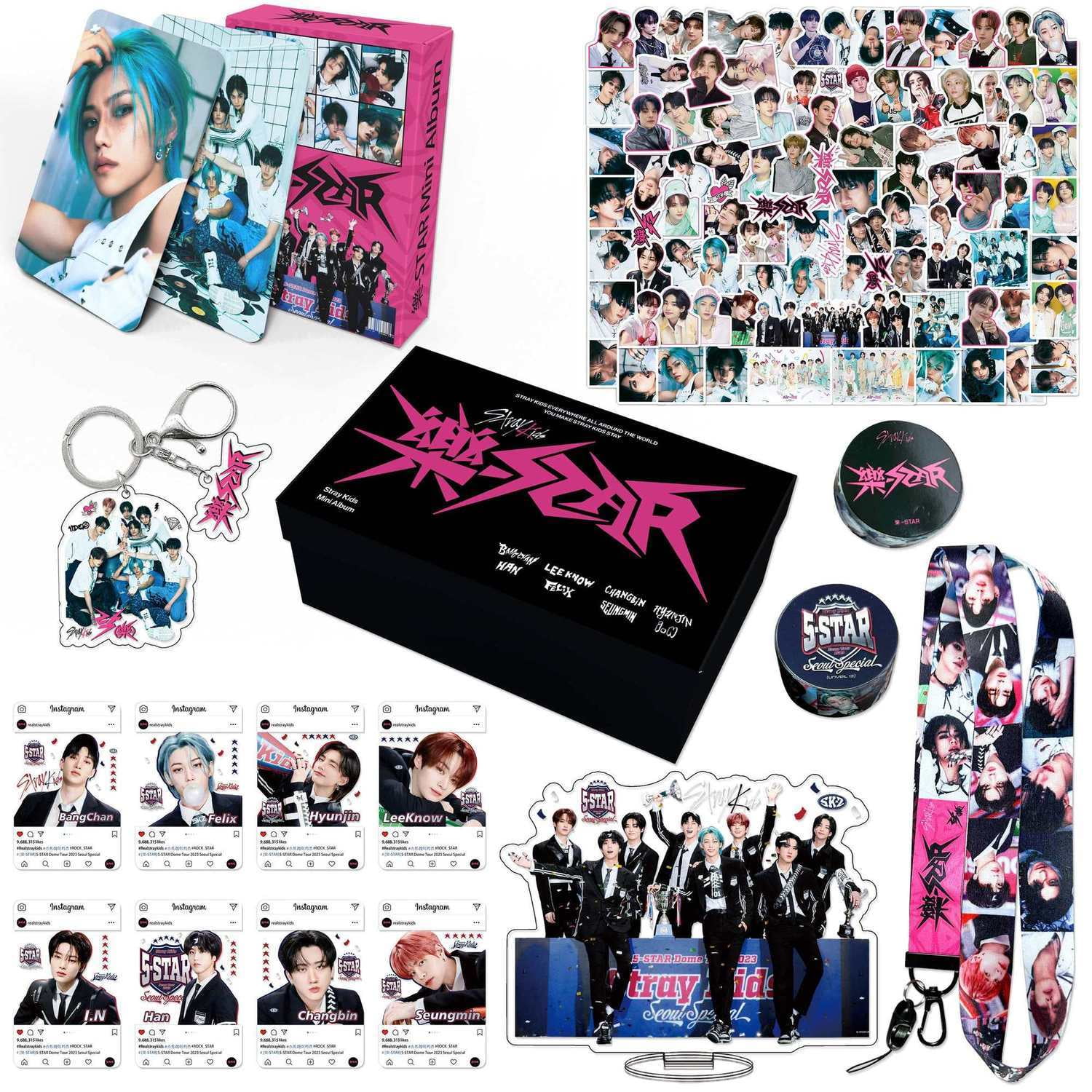 Stray Kids New Album ≪Le-Star≫ Peripheral Sticker Keychain Gift Box ...