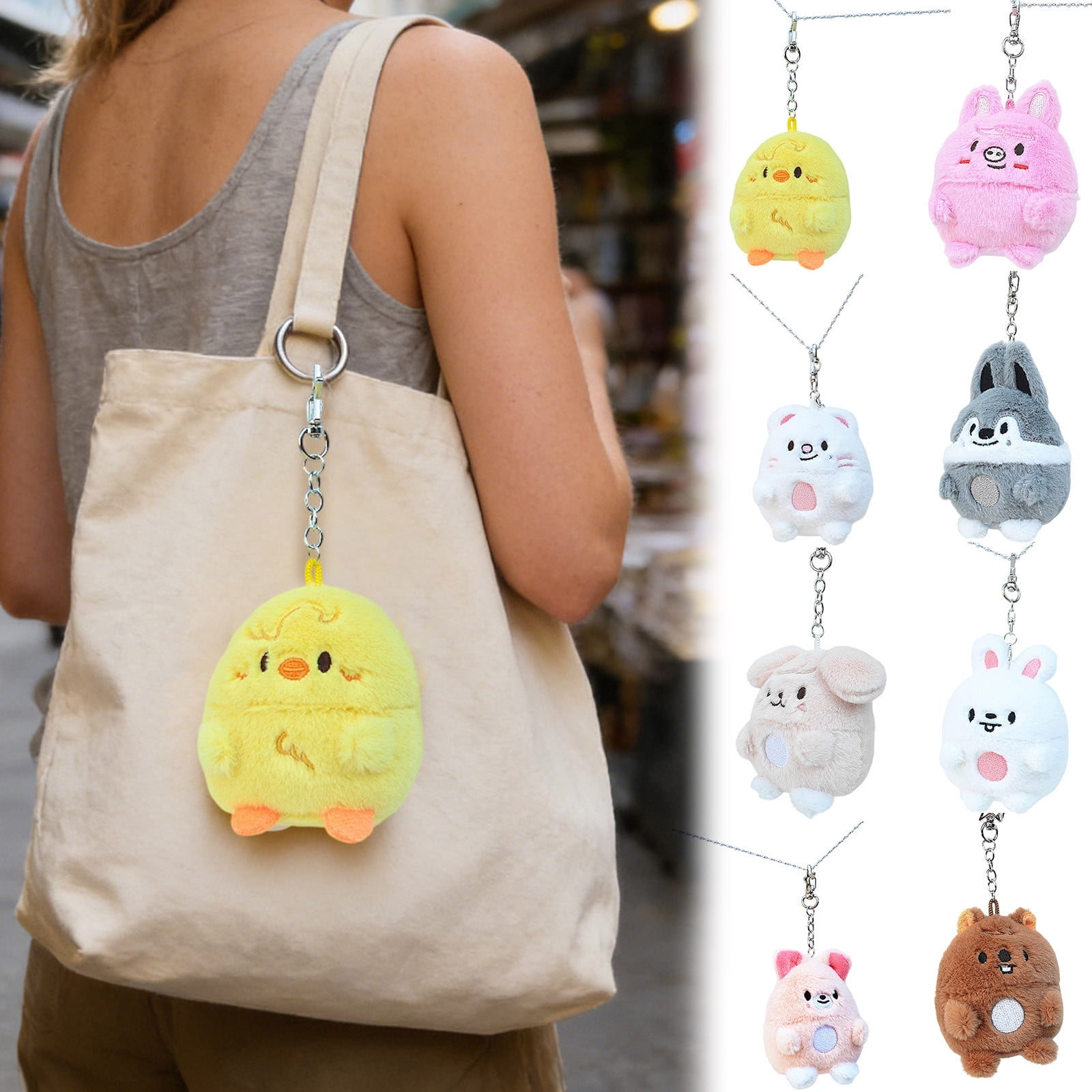 Stray Kids Plushies Skzoo Keychain K-Pop Stuffed Animal Pendant, Cute ...