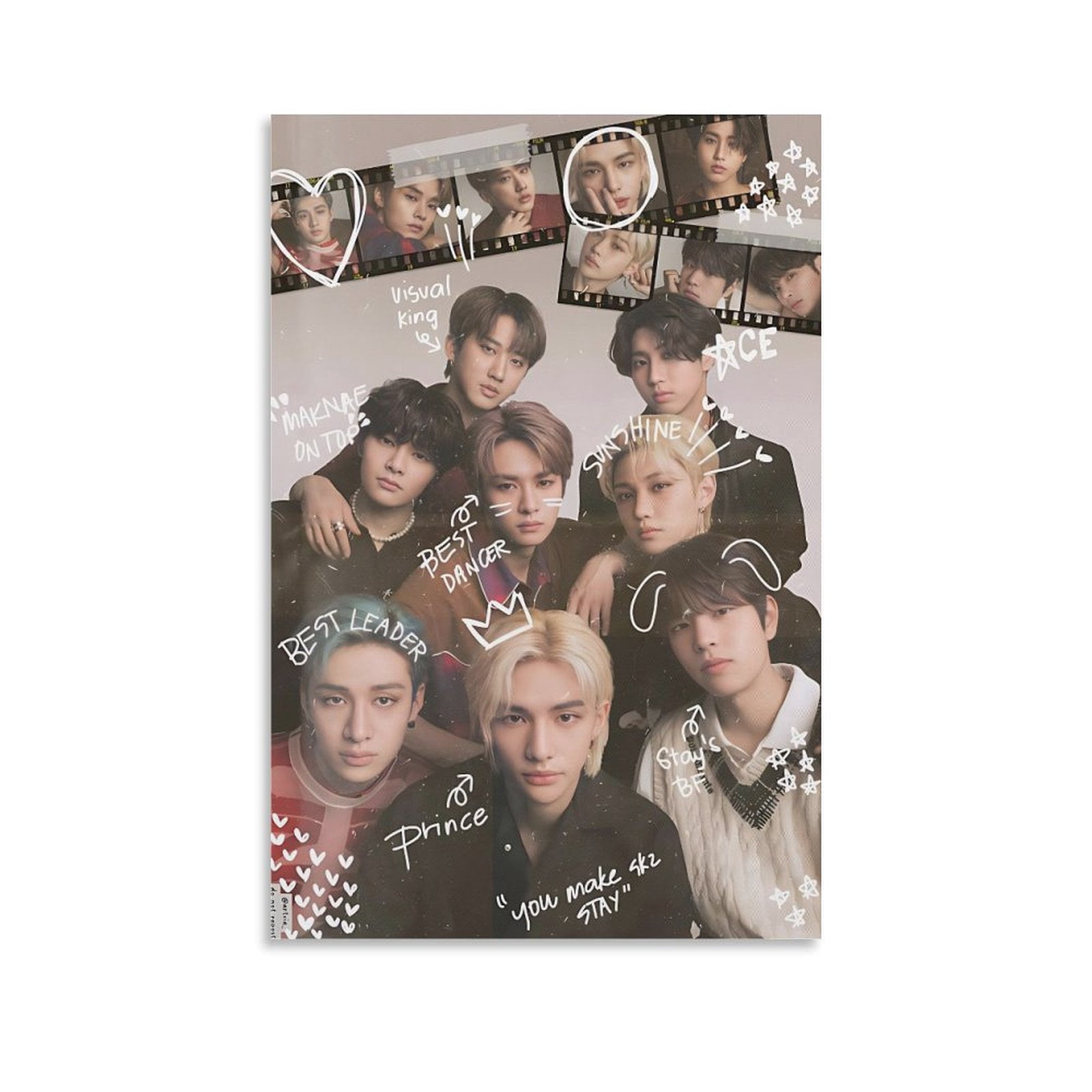 Stray Kids Popular Boys' Troupe Art Poster Poster Cool Artworks ...