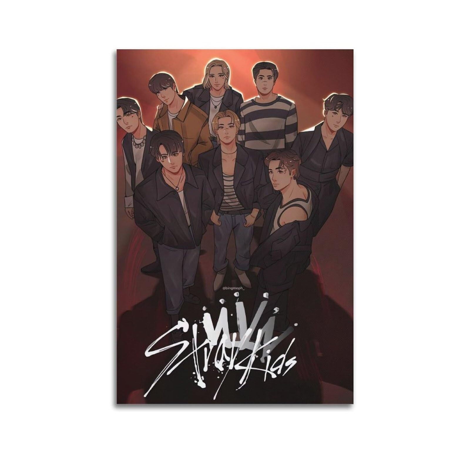 Stray Kids Poster Skz Kpop Art Canvas Art Poster Bedroom Gym Decorative ...