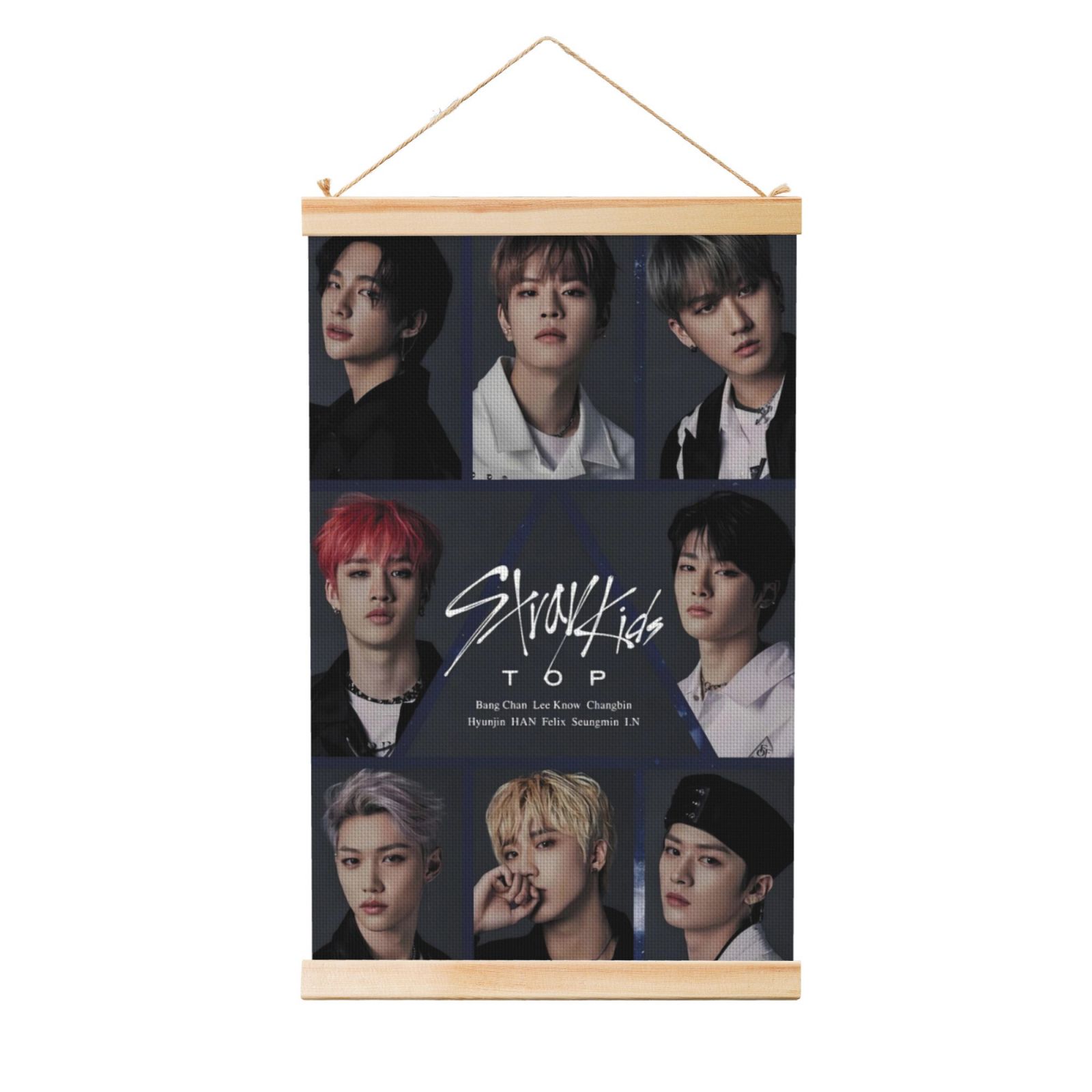 Stray Kids Posters Wall Wooden Shaft Hanging Banner With Cord Decor ...