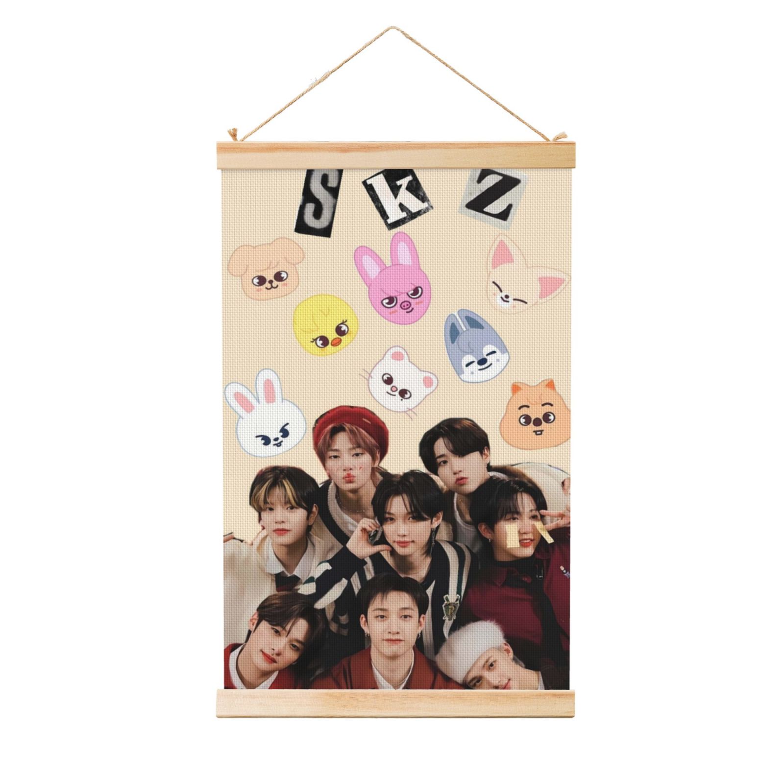 Stray Kids Posters Wall Wooden Shaft Hanging Banner With Cord Decor ...