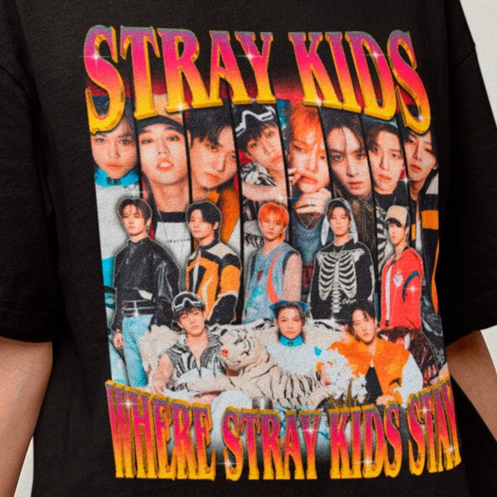 Stray Kids Retro 90s T-shirt, Stray Kids Merch, Kpop Bootleg Shirt ...