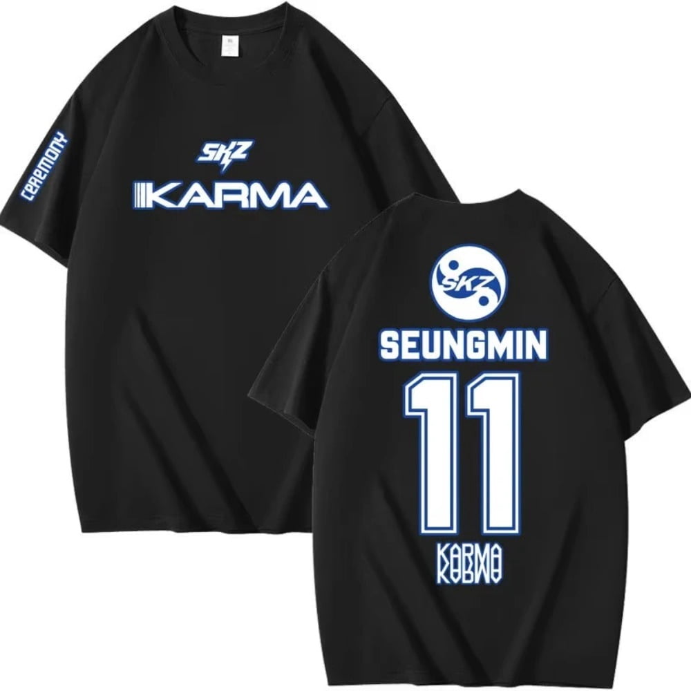Stray Kids SKZ Karma Harajuku T-Shirt – Unisex Graphics Short Sleeve ...