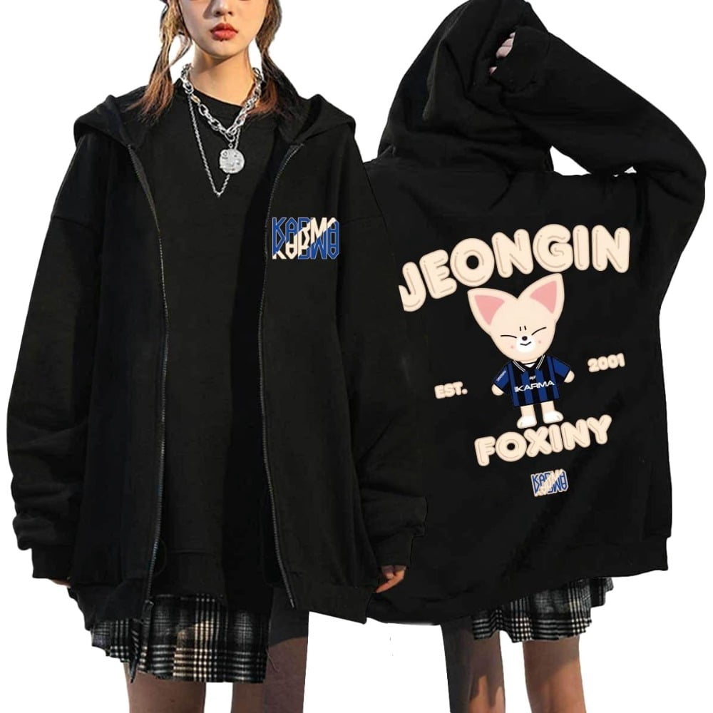 Stray Kids SKZ Karma Merch Zip Up Hoodie – Unisex SKZOO Cute Animal ...