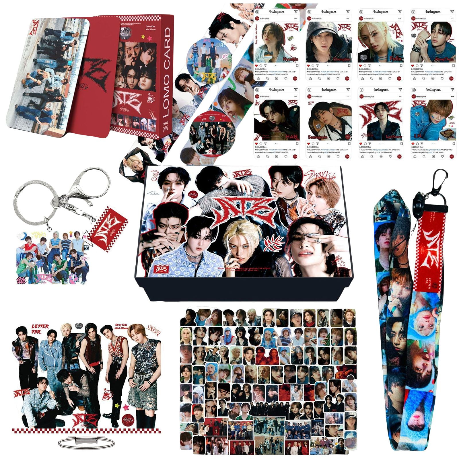 Stray Kids -SKZOO K-Pop Merchandise Gift Box Set with Photo Cards ...